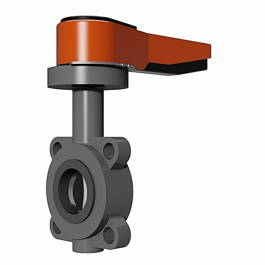 PVC Manual Butterfly Valves - Wafer Type - DIN PN16 free 3D model ...