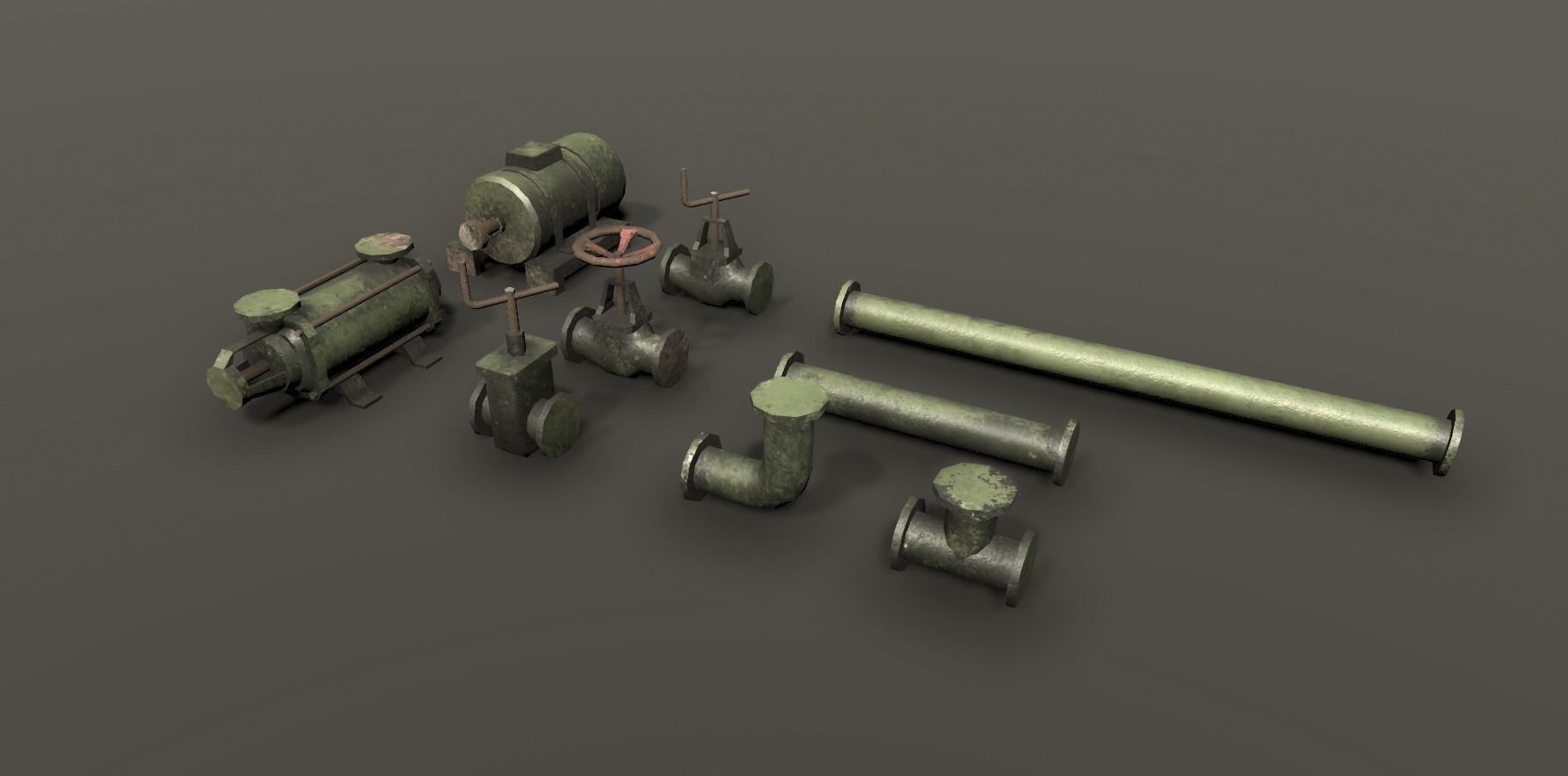 3D model Low poly machinery models pack VR / AR / low-poly | CGTrader