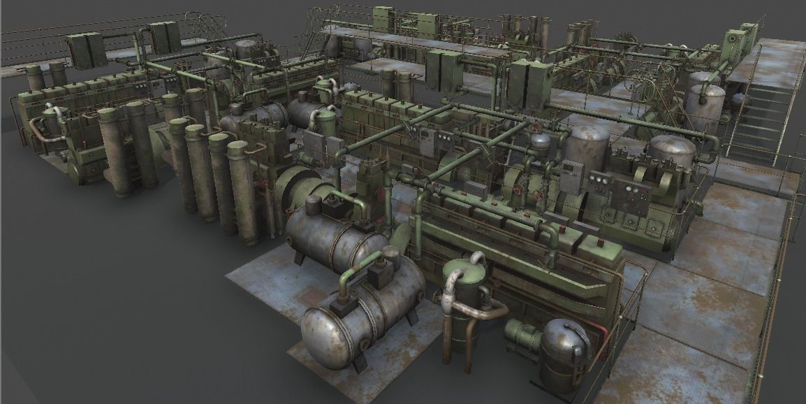 3D model Low poly machinery models pack VR / AR / low-poly | CGTrader