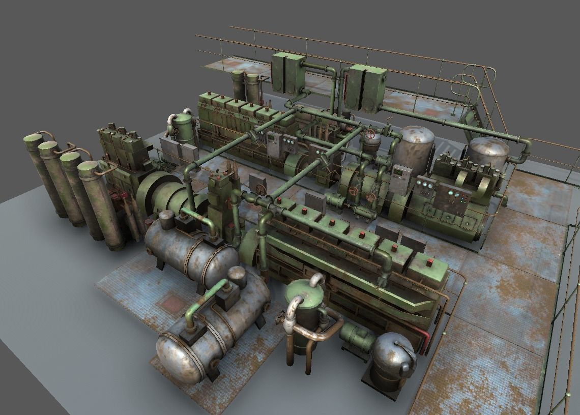 3D model Low poly machinery models pack VR / AR / low-poly | CGTrader