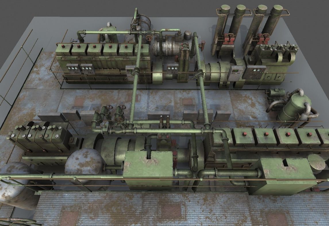 3D model Low poly machinery models pack VR / AR / low-poly | CGTrader