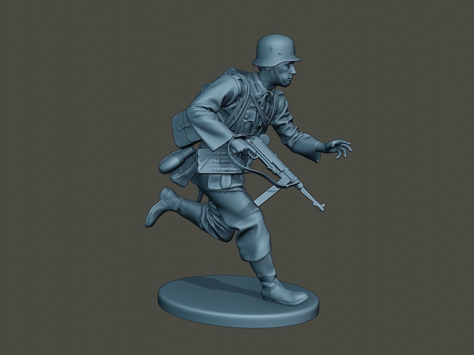 German soldier ww2 running G2 3D model 3D printable | CGTrader