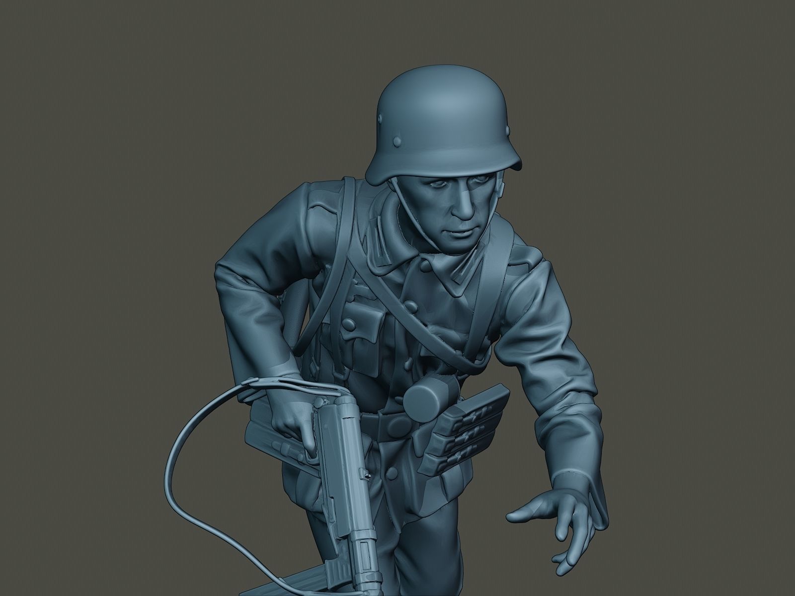 German soldier ww2 running G2 3D model 3D printable | CGTrader