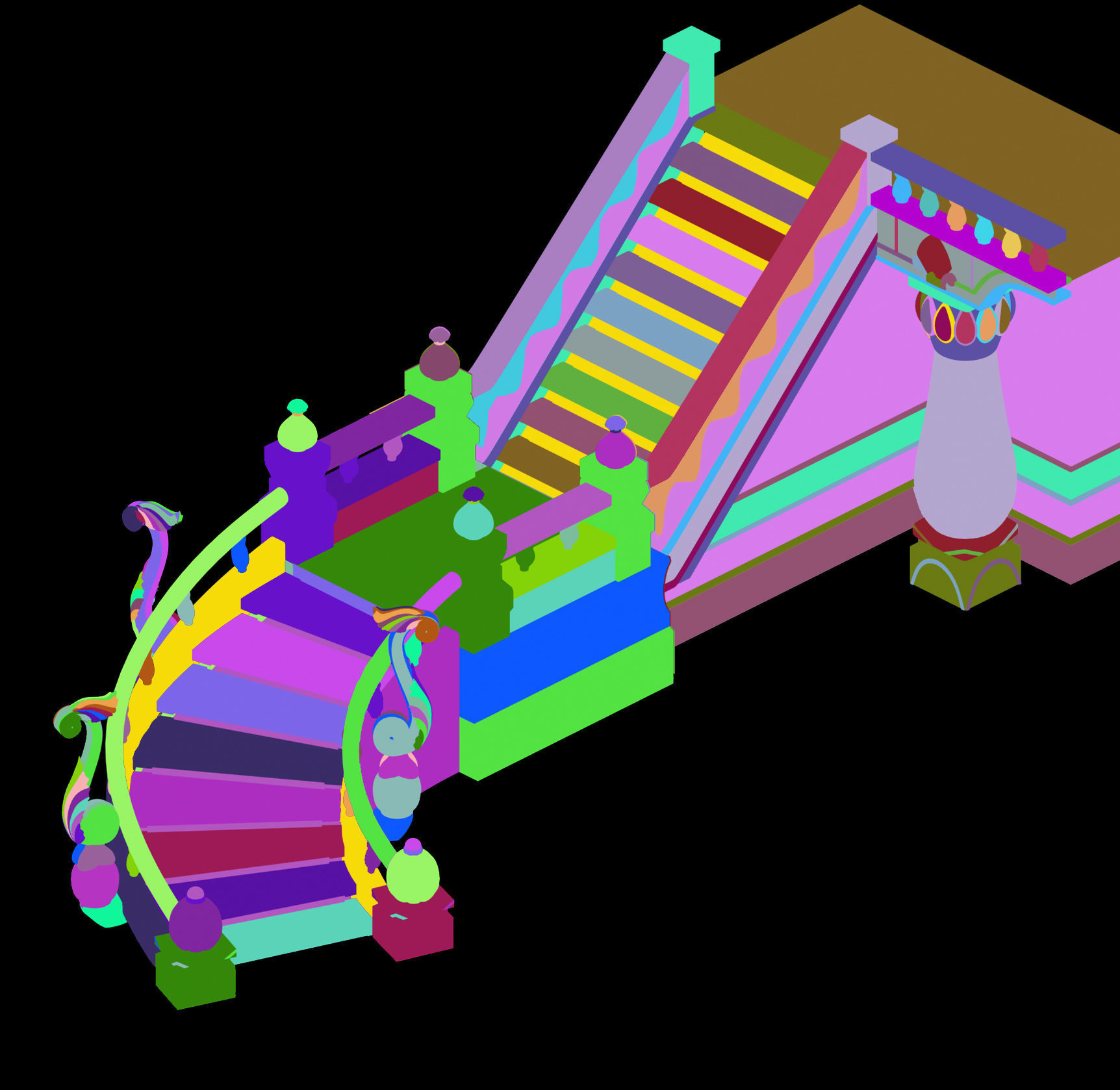 Game Stairs - Stairs 03 3D model | CGTrader