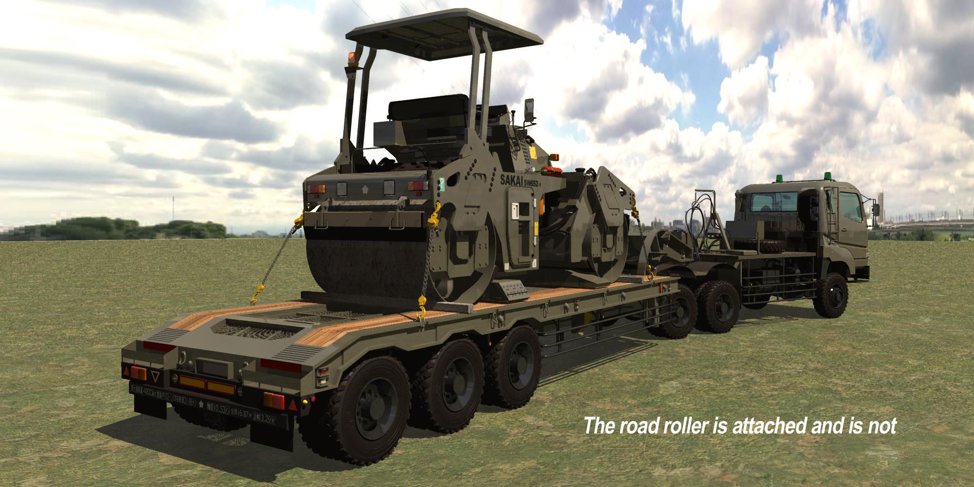 JGSDF type 73 extra-large type semitrailer 3D model | CGTrader
