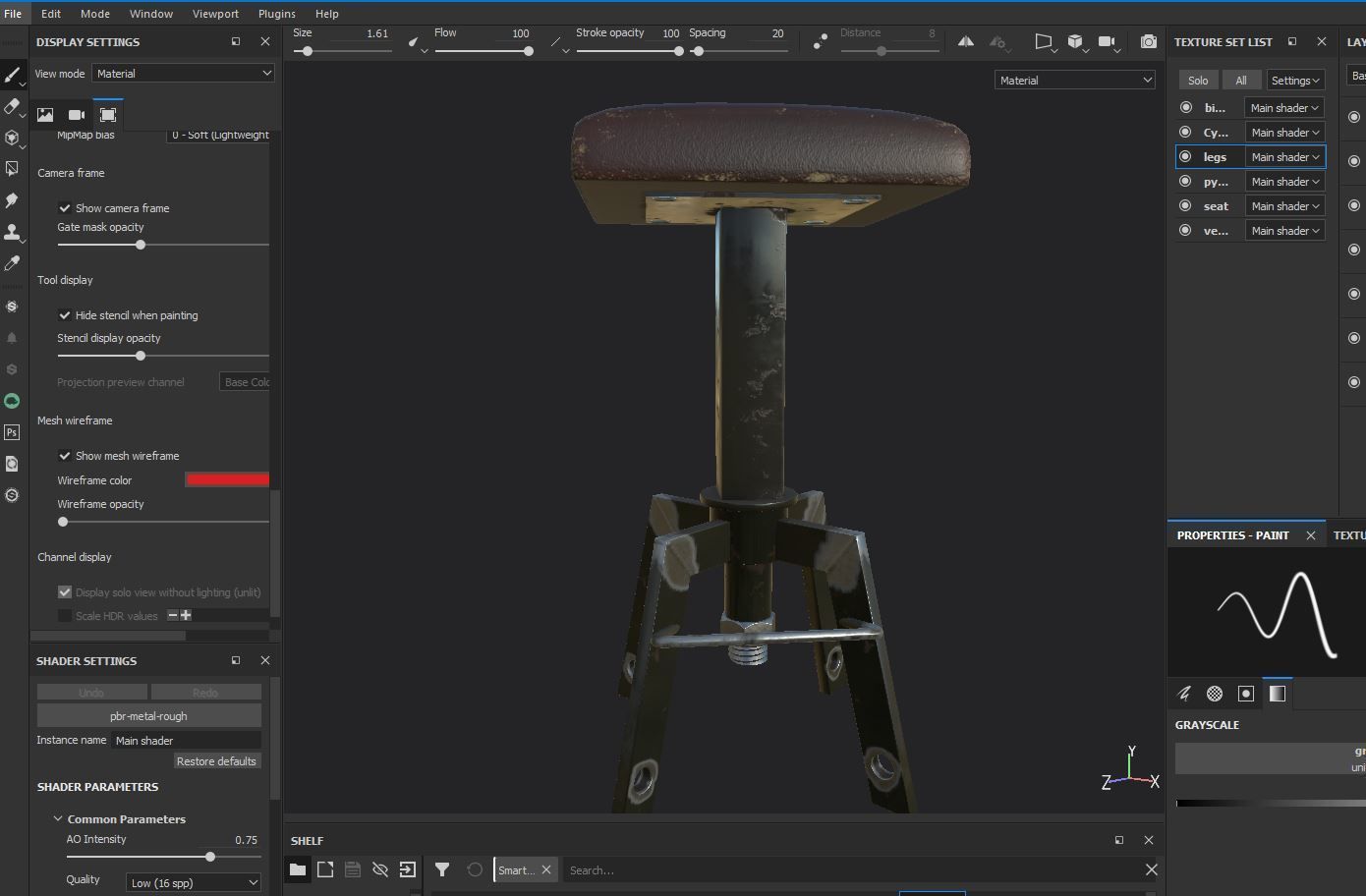 3D model Industrial vintage bar sool VR / AR / low-poly | CGTrader
