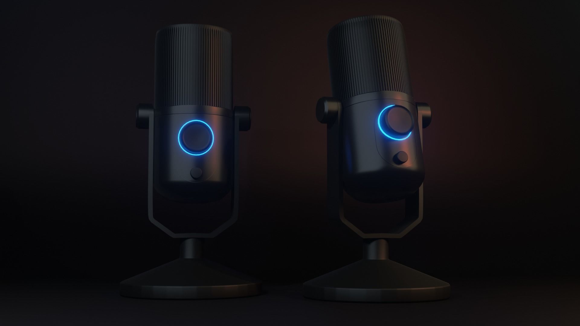 3D model Microphone two microphones VR / AR / low-poly | CGTrader