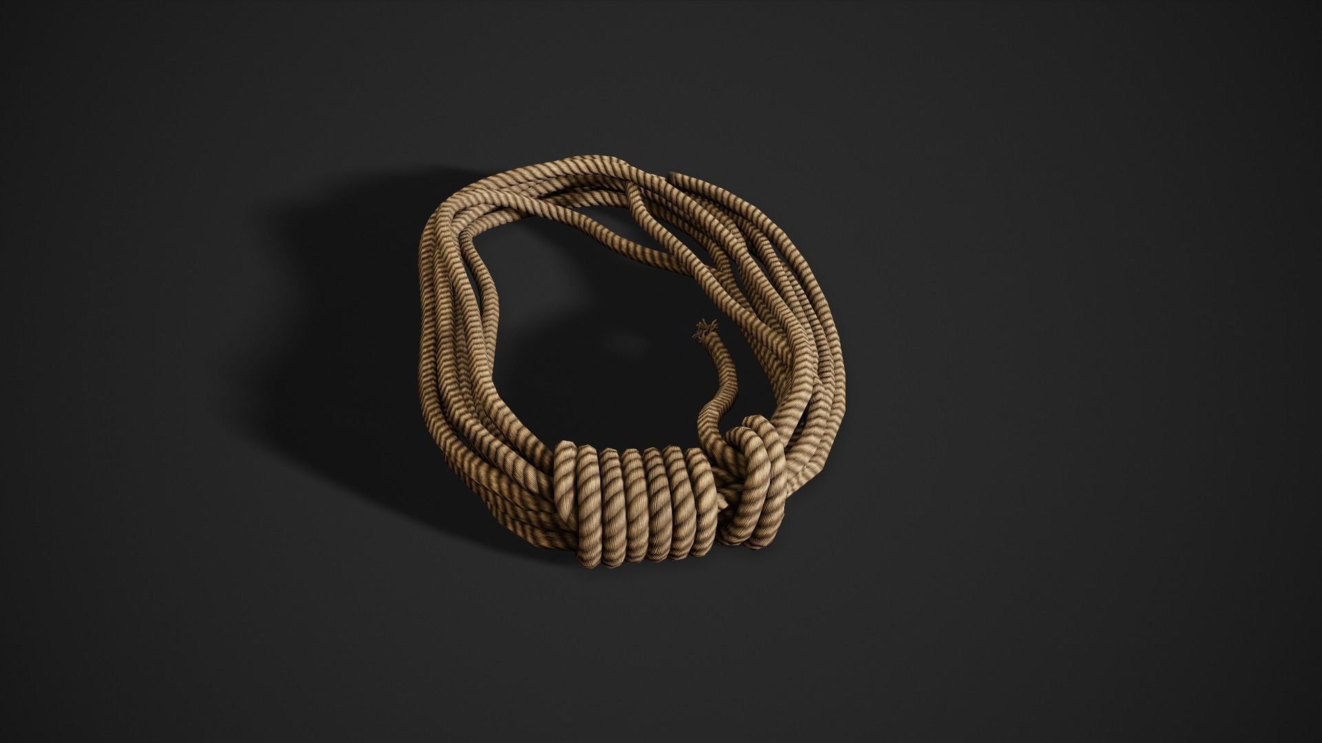 3D model Climbing rope coil VR / AR / low-poly | CGTrader