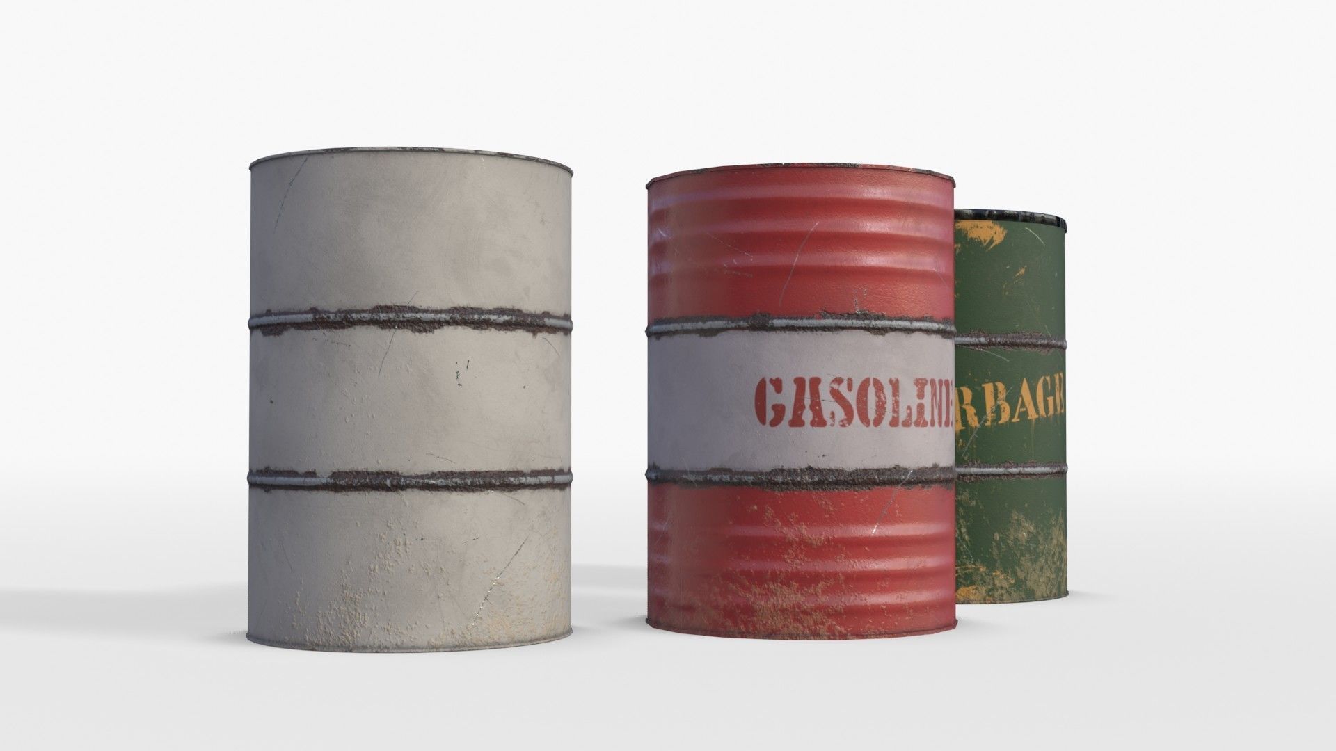 3D model Barrels Asset 03 VR / AR / low-poly | CGTrader