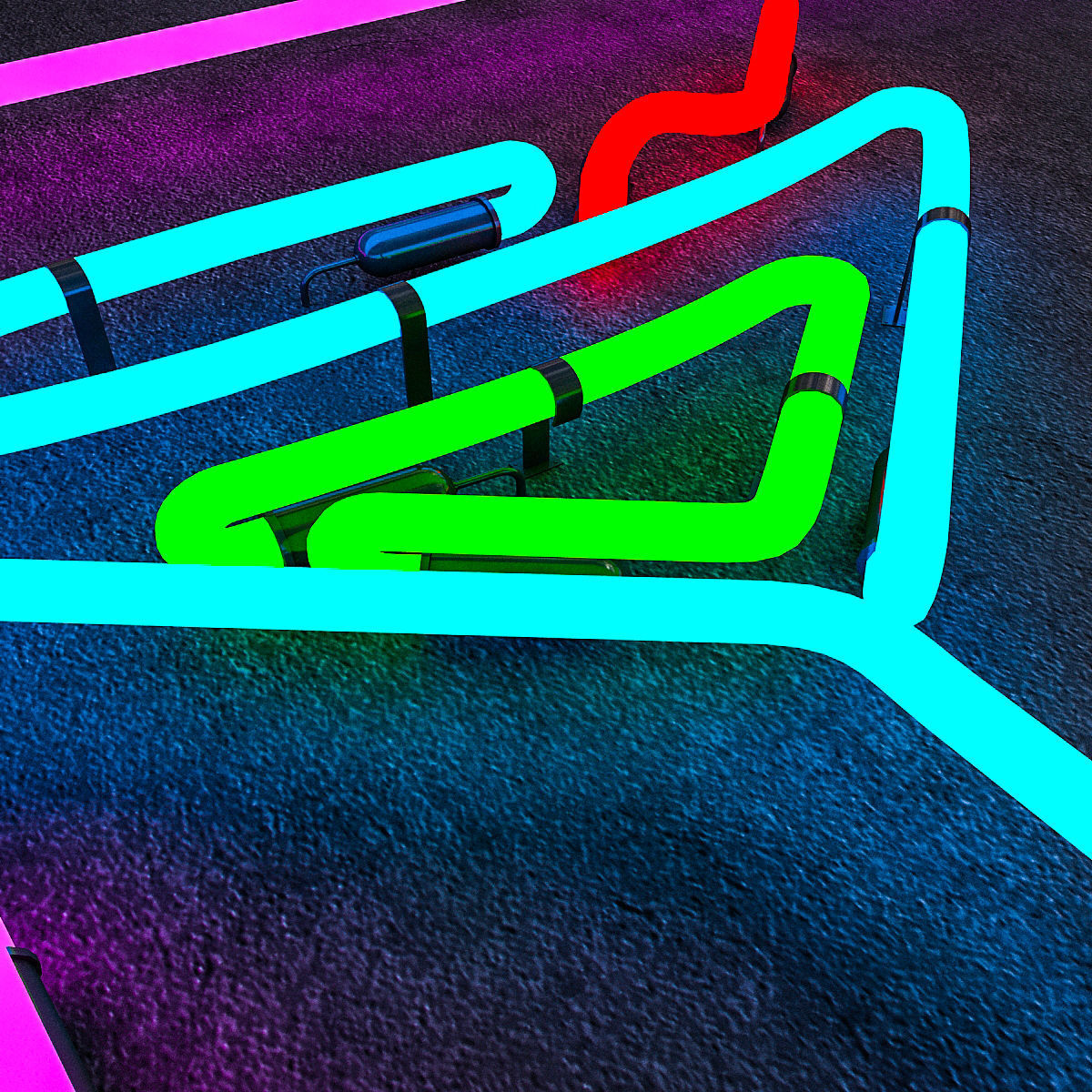 3D model Guitar and Goblet Neon Sign VR / AR / low-poly | CGTrader