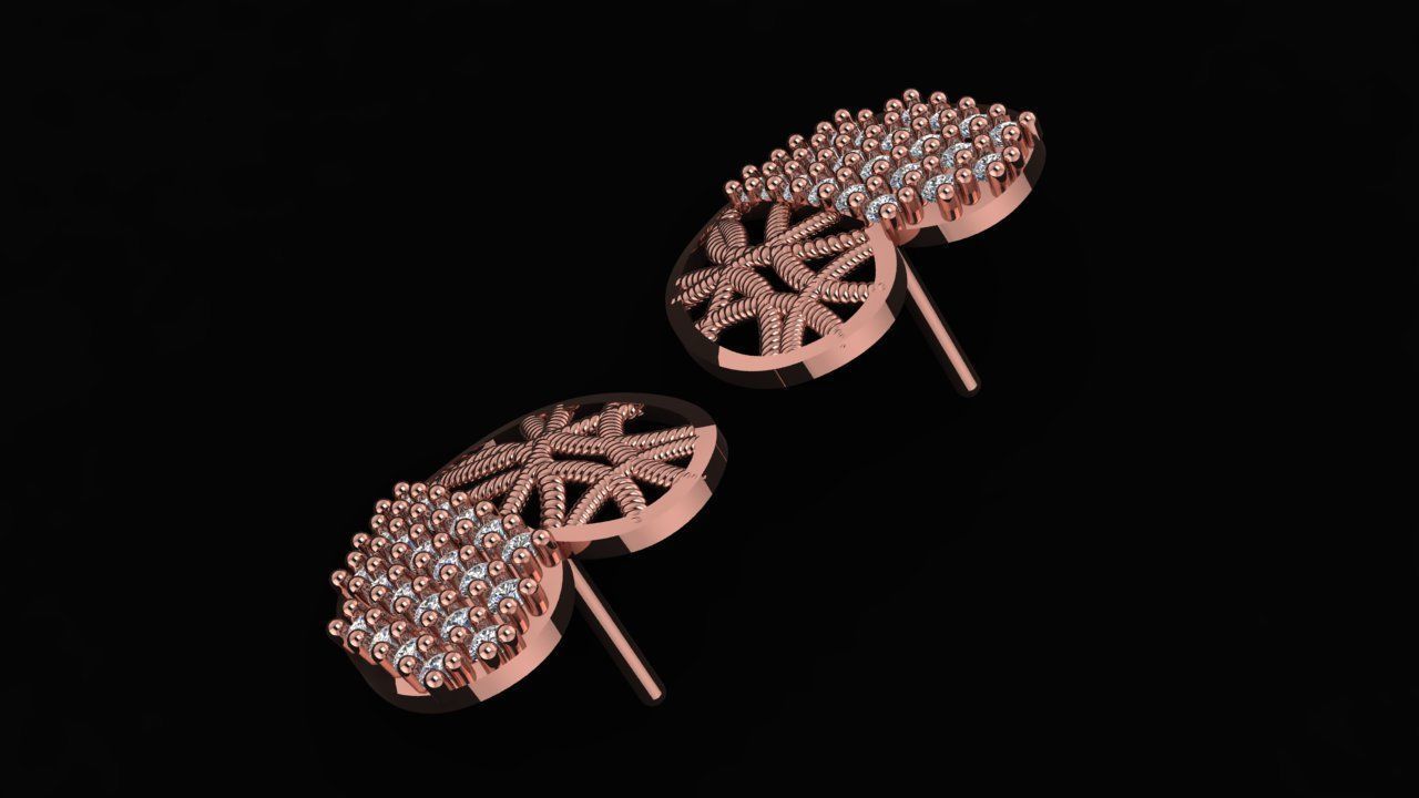 Heart Earring 3D model 3D printable | CGTrader