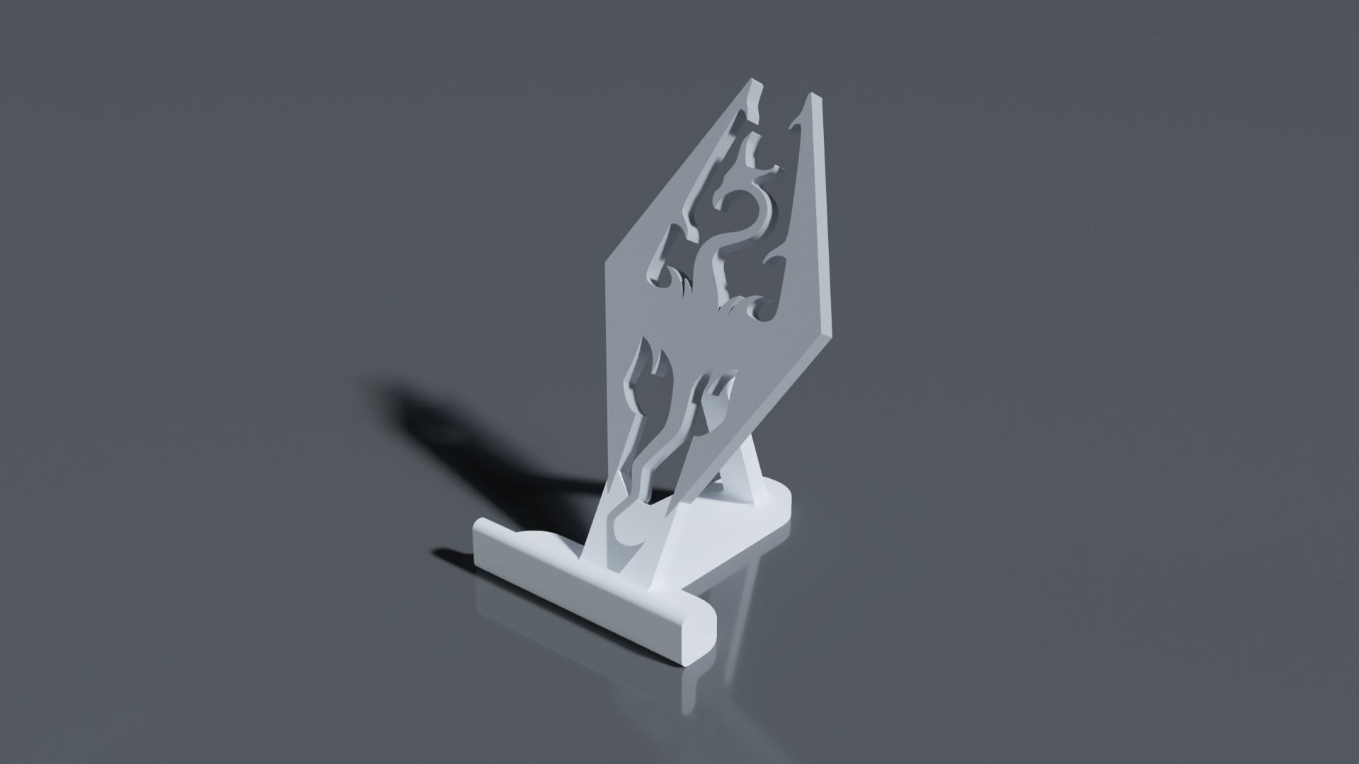 Elder Scrolls Skyrim Smartphone Stand 3D model 3D printable | CGTrader