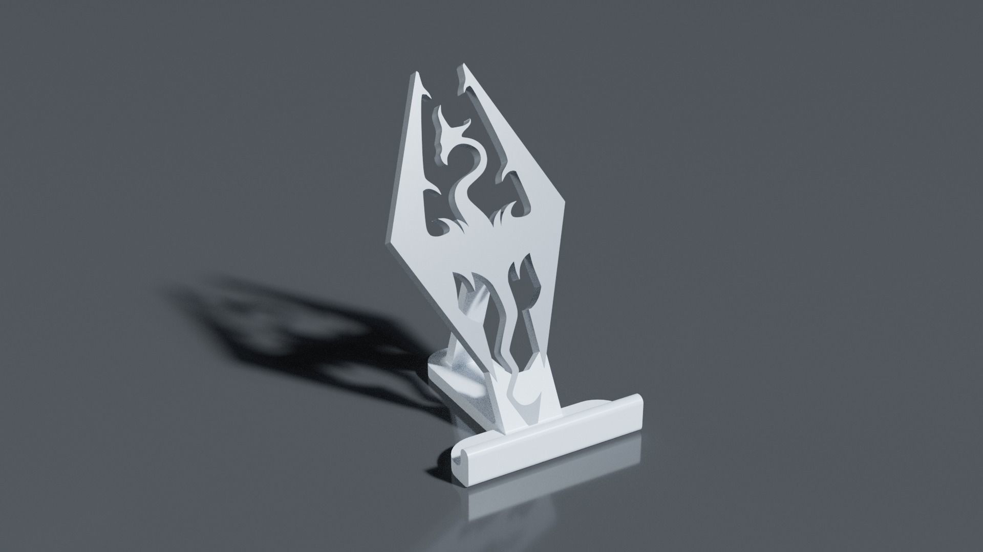 Elder Scrolls Skyrim Smartphone Stand 3D model 3D printable | CGTrader