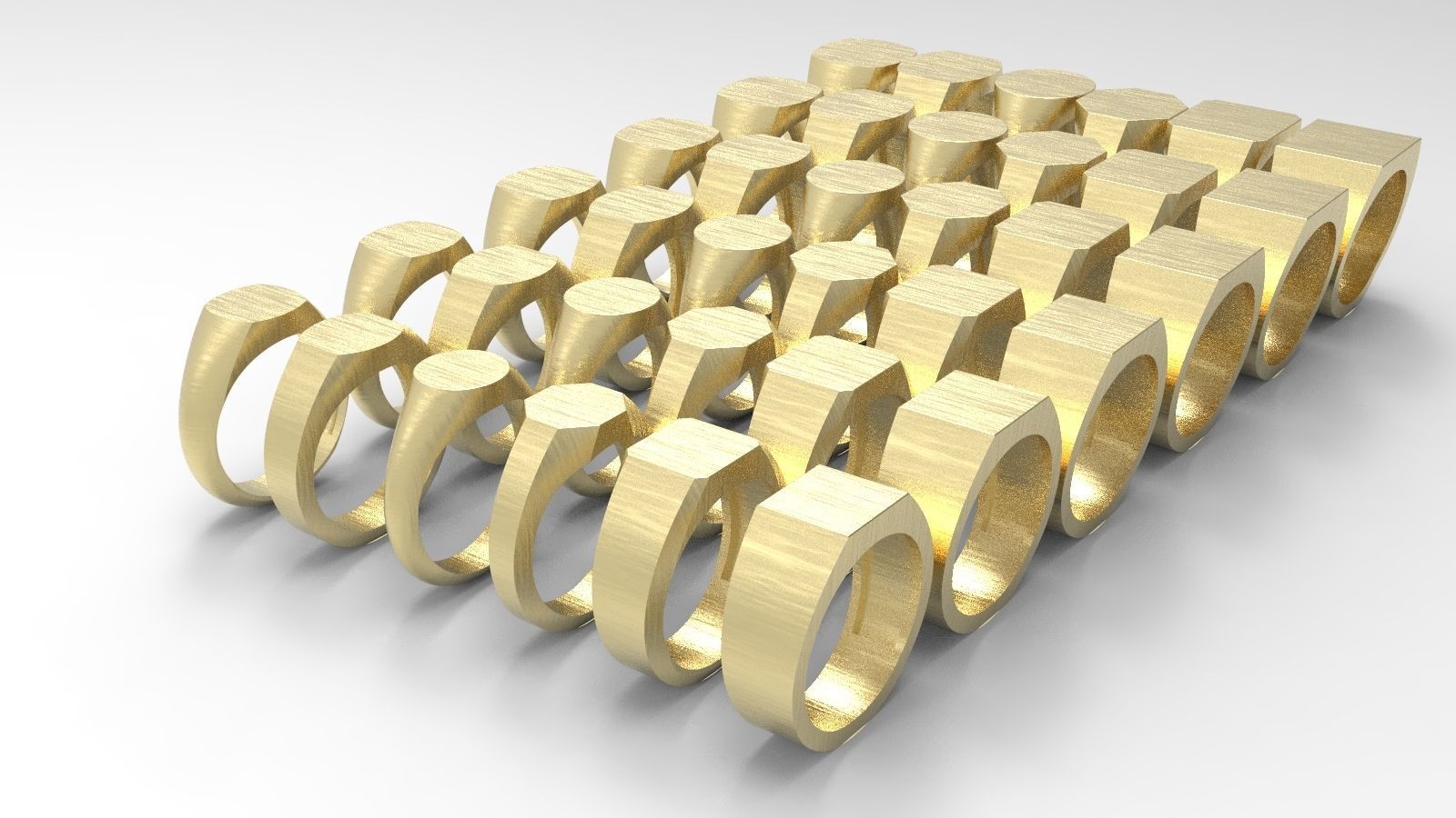 Signet Ring Pack 3D model 3D printable | CGTrader