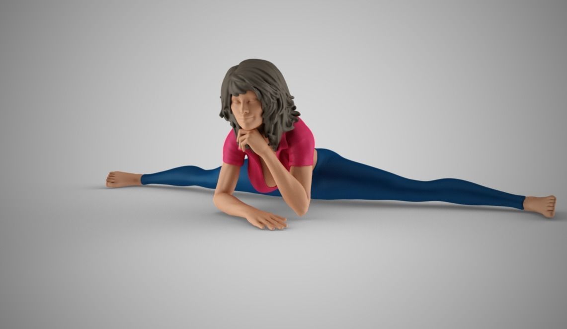 Girl Doing Splits 3D model 3D printable | CGTrader