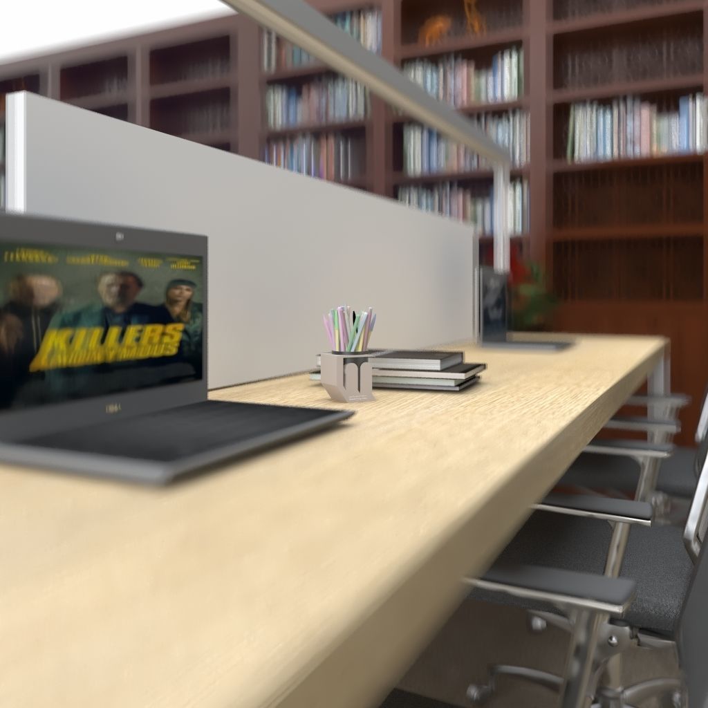 library table 3D model | CGTrader