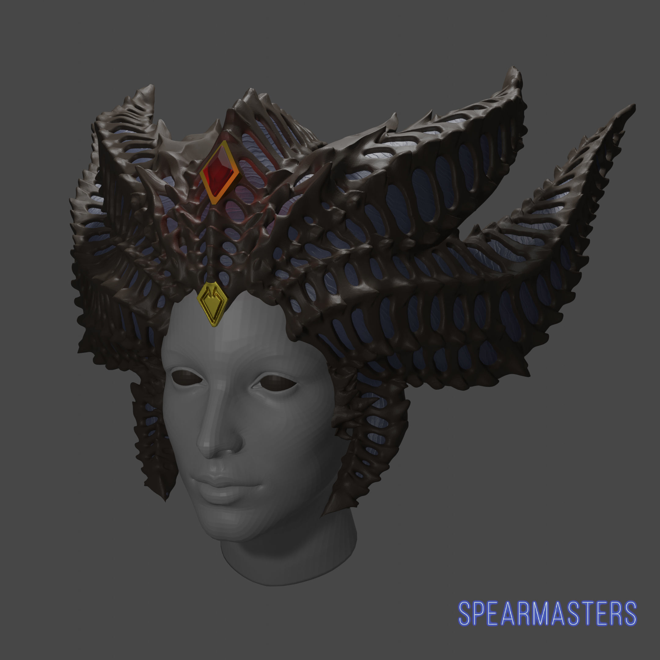 Diablo 4 Lilith Horns cosplay 3d model stl for printing 3D model 3D ...