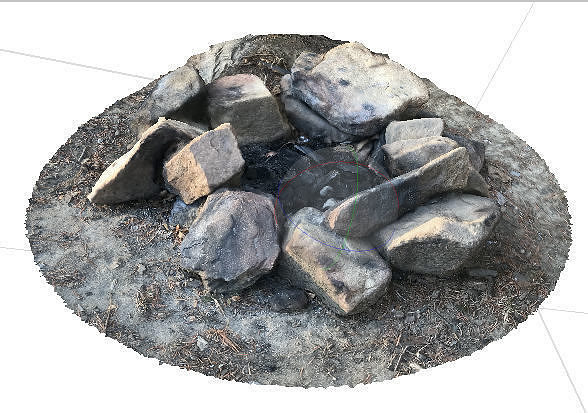 Bonfire fire pit with rocks in it 3D model | CGTrader