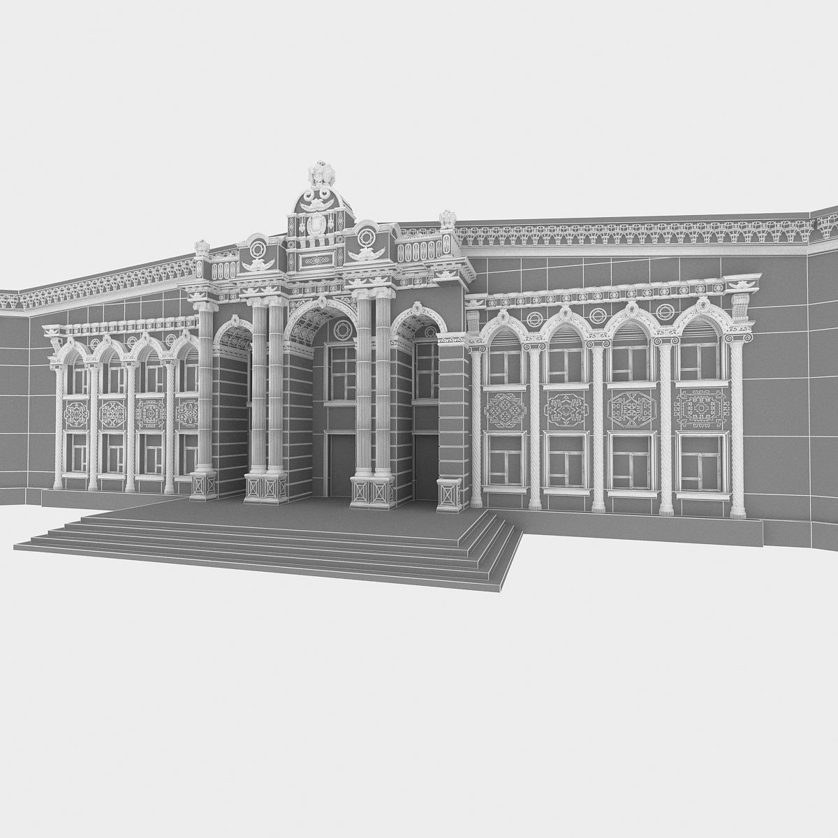 University Building 3D model | CGTrader