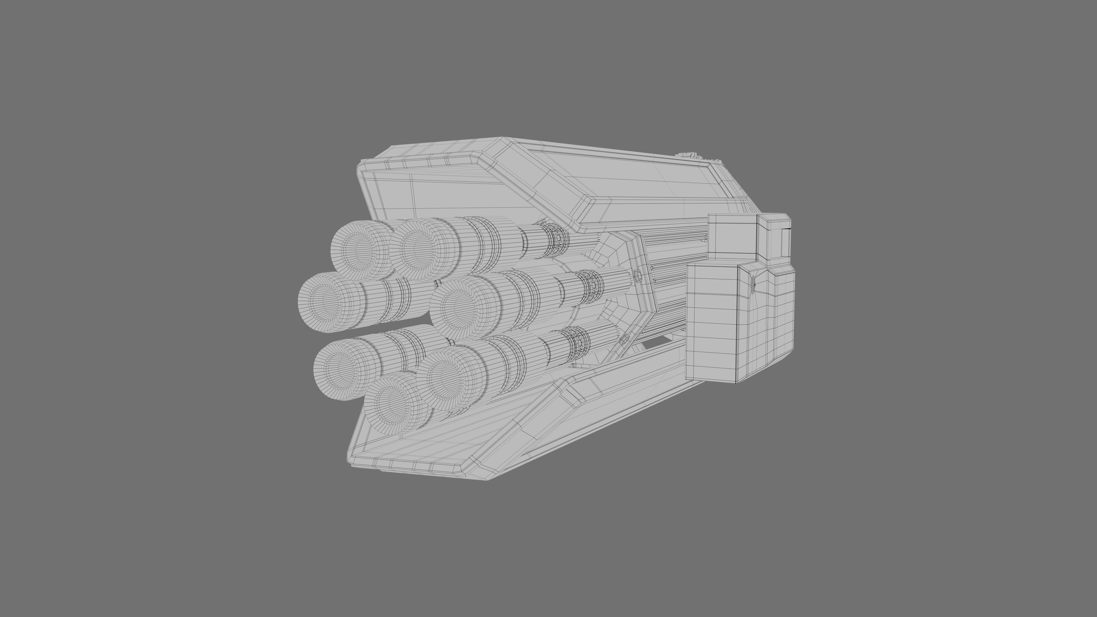 MachineGun-Mk01 rocket launcher free 3D model | CGTrader