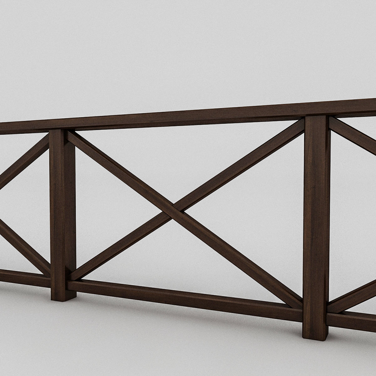 3D model Wood Railing 3 VR / AR / low-poly | CGTrader