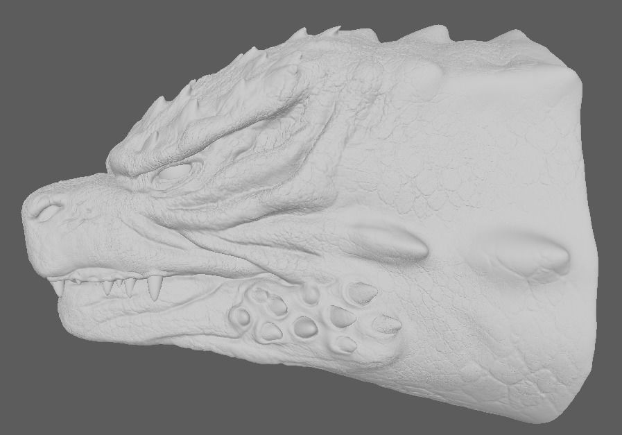 Printable Godzilla Head 3D model 3D printable | CGTrader