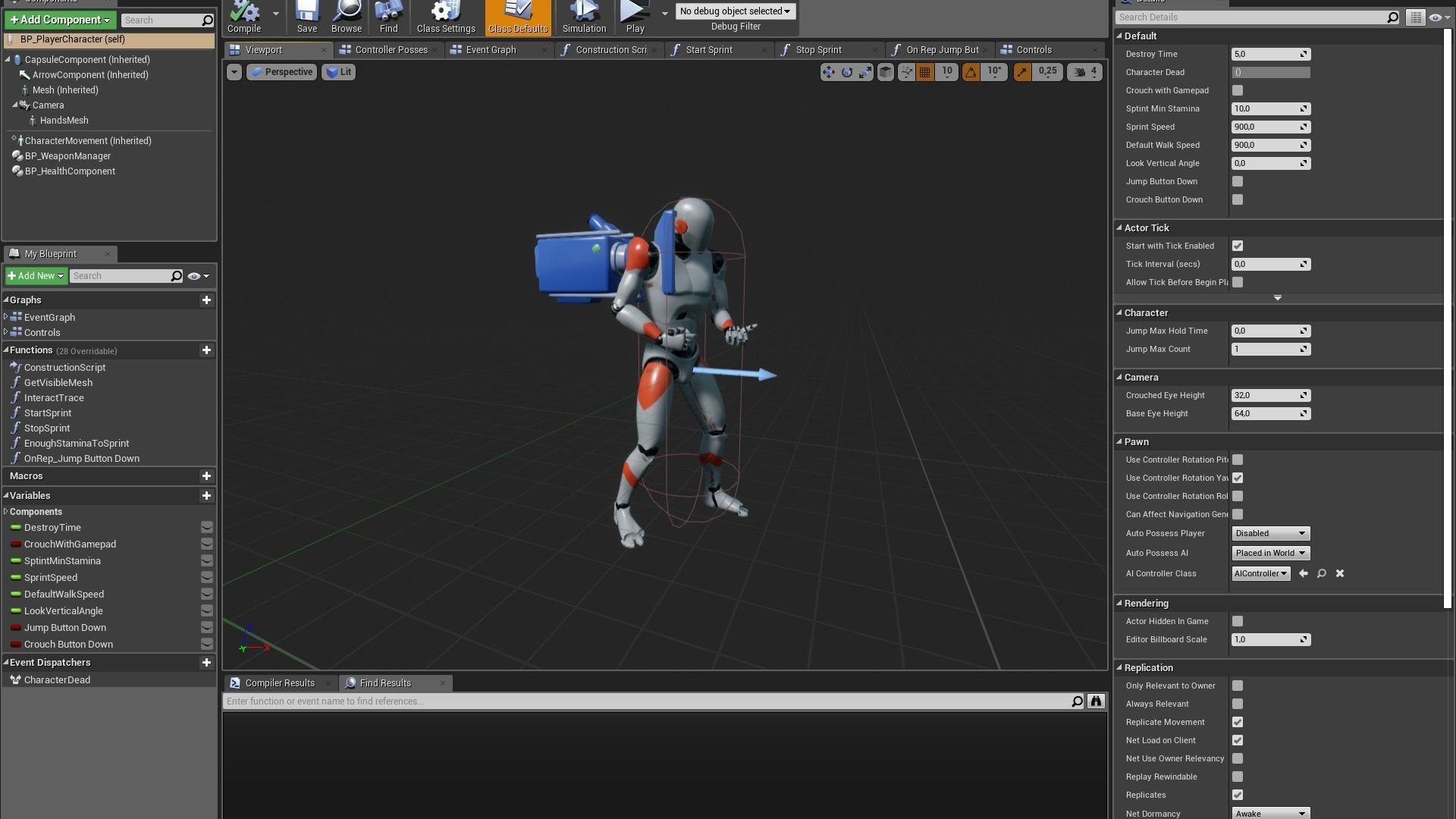 FPS Prototype unreal engine project 3D model animated | CGTrader