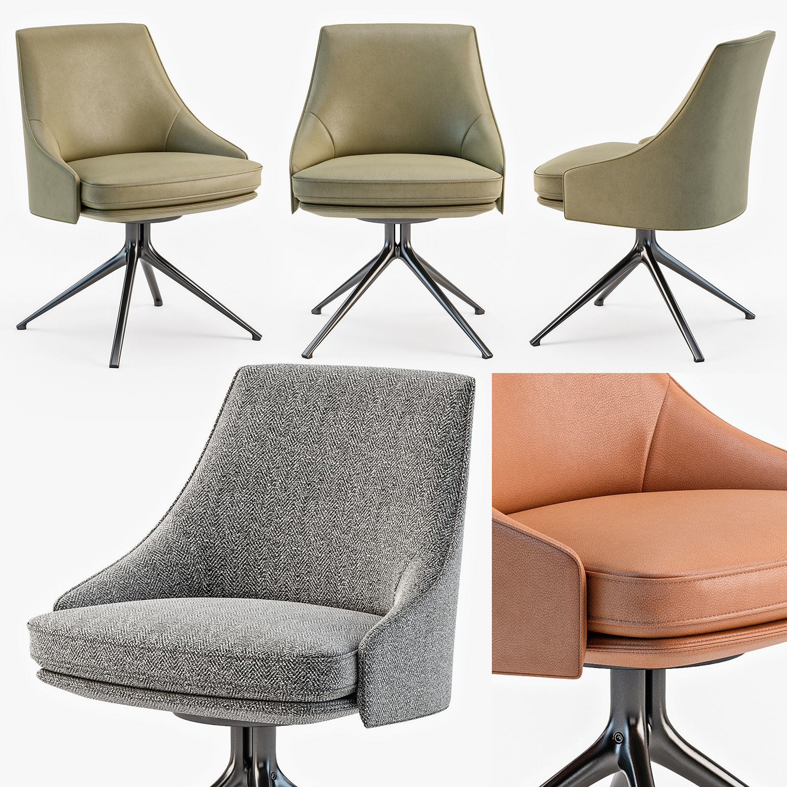 Poliform Stanford chair 3D model | CGTrader