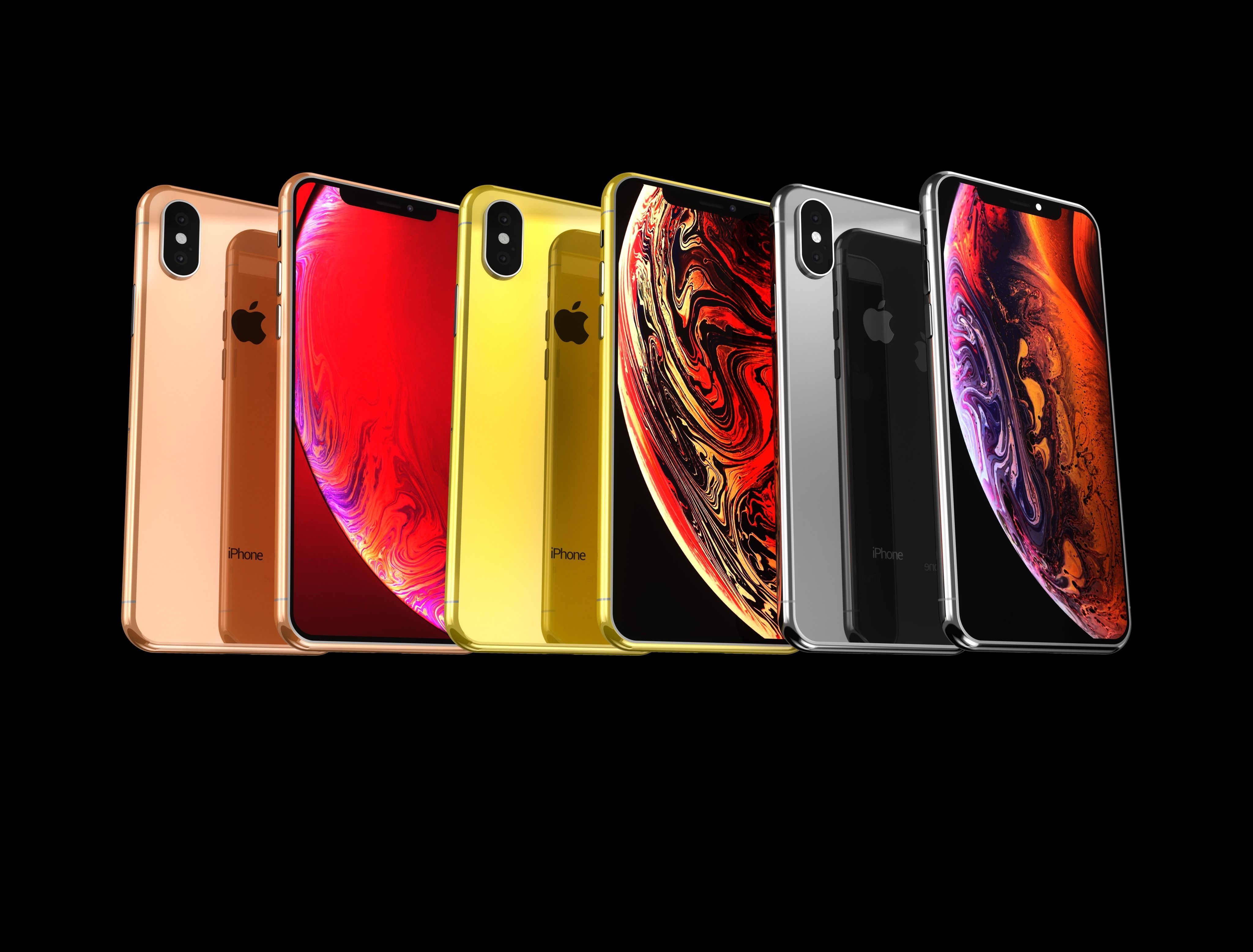 Apple Iphone X Model Multicolour High poly detail 3D model 3D model ...