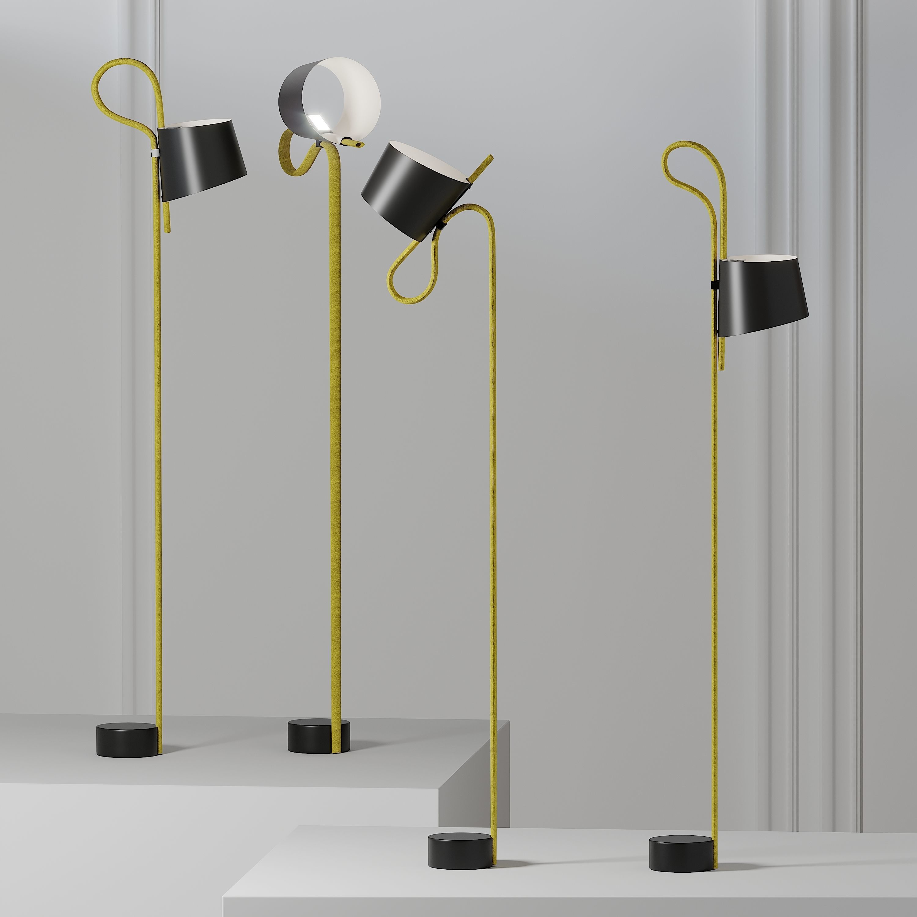 ROPE TRICK LAMP Designed by Stefan Diez 5 Colors 3D model | CGTrader
