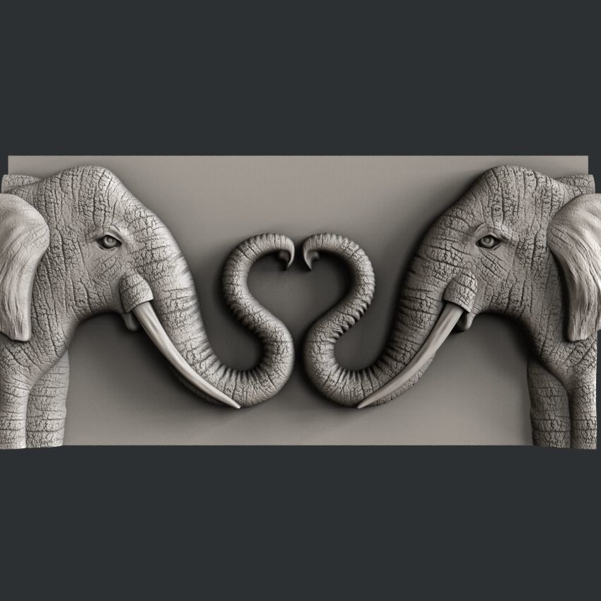 3d STL models for CNC router love elephant 3D model | CGTrader