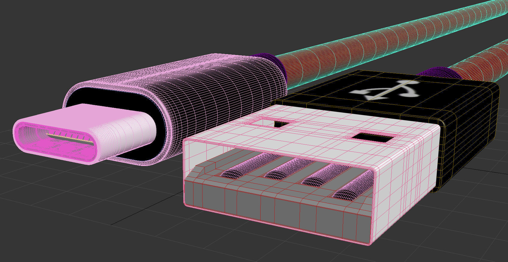 USB and USB TYPE C 3D model | CGTrader