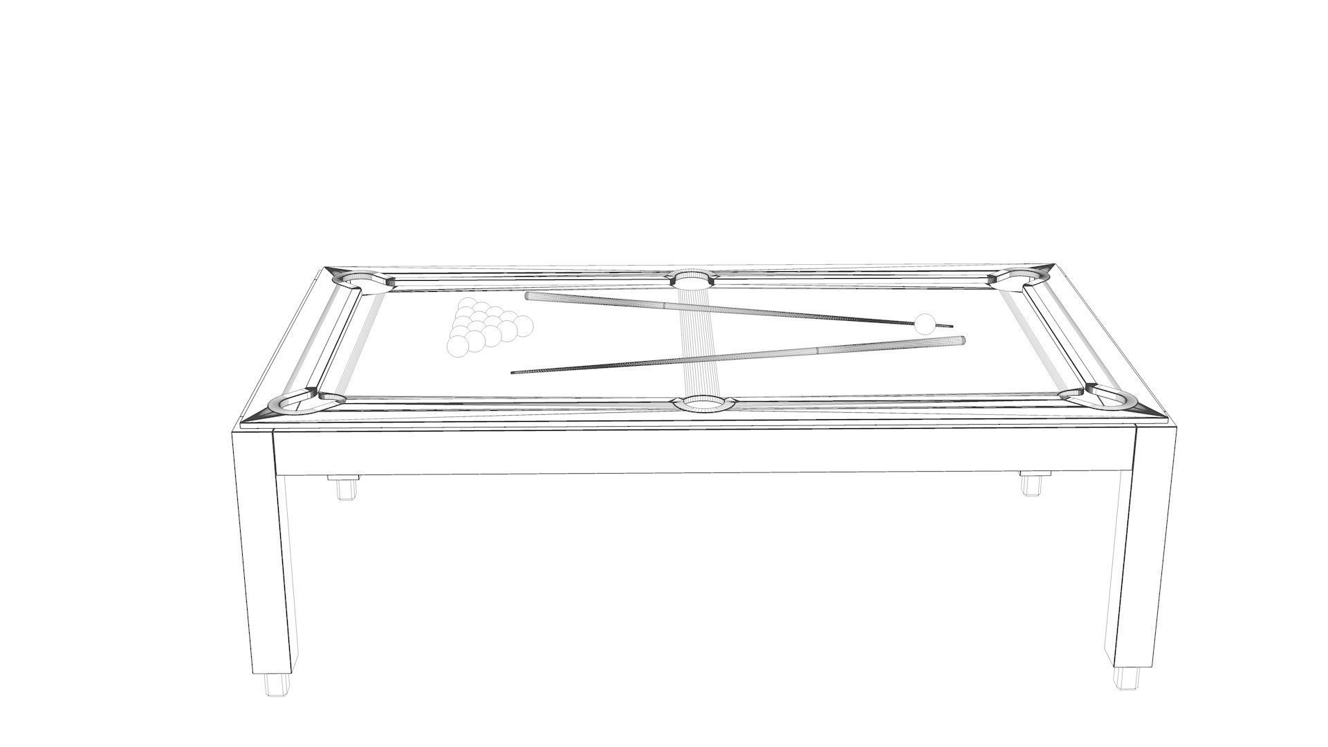 Modern Pool Table 3D model | CGTrader