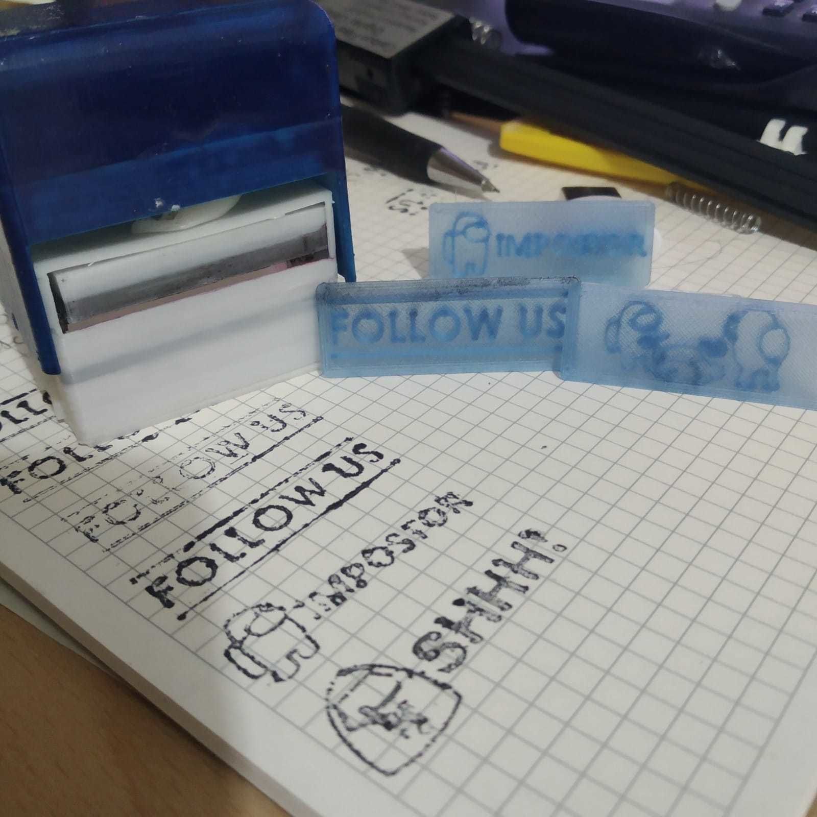 Fully 3D Printed Mechanical Self Ink Stamp 3D model 3D printable | CGTrader