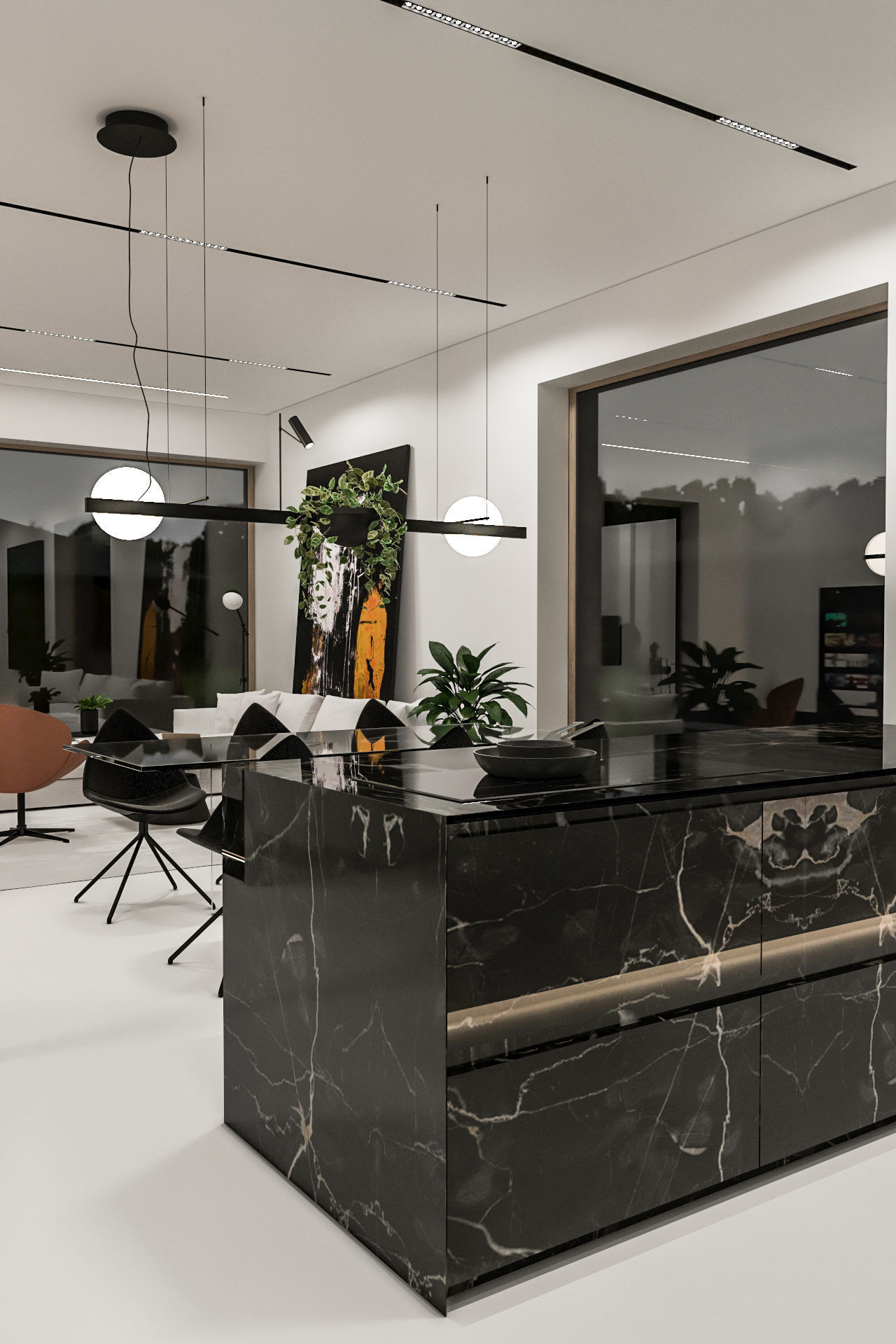 Modern Contemporary Light Interior Design 3D model | CGTrader