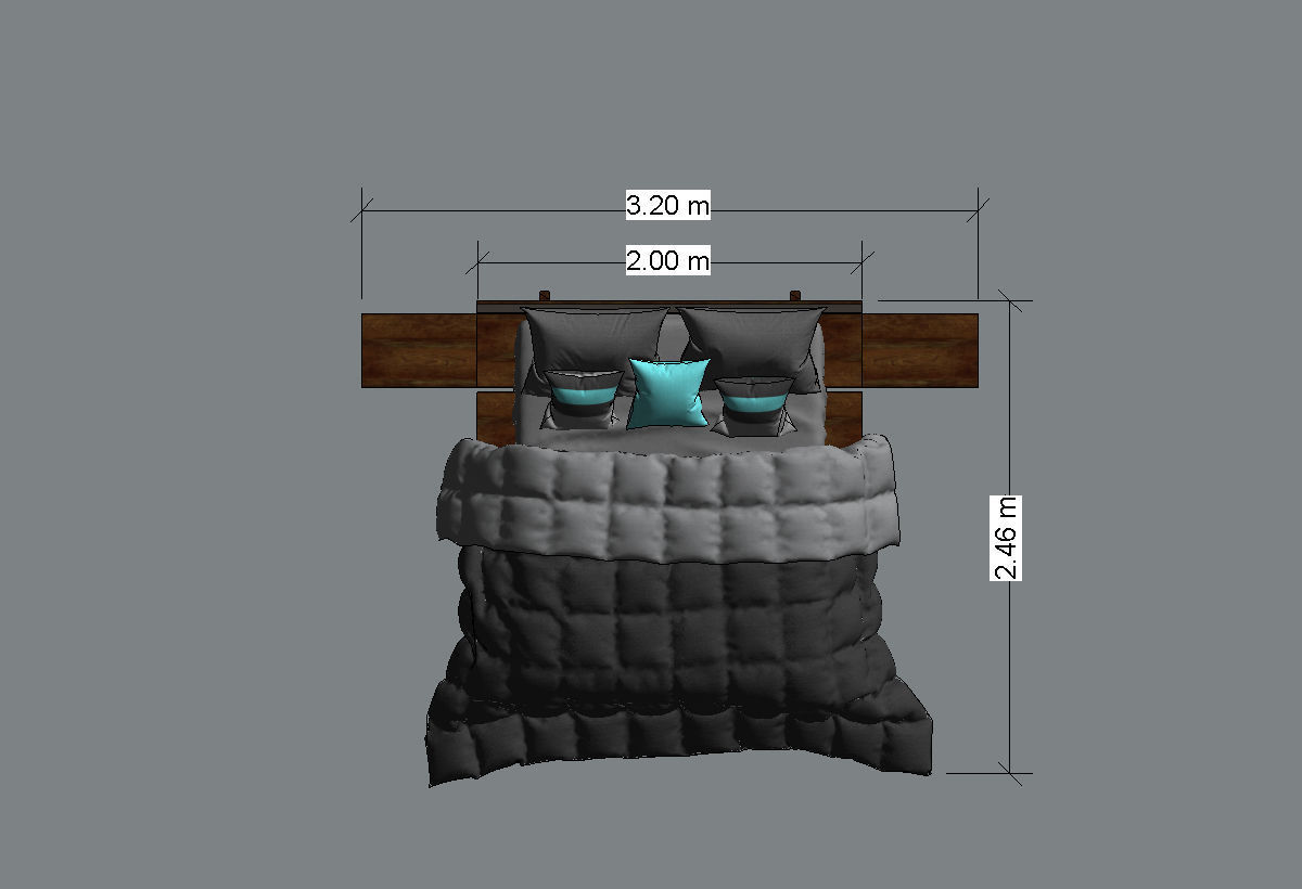 Revit Family Bed King 3D model | CGTrader