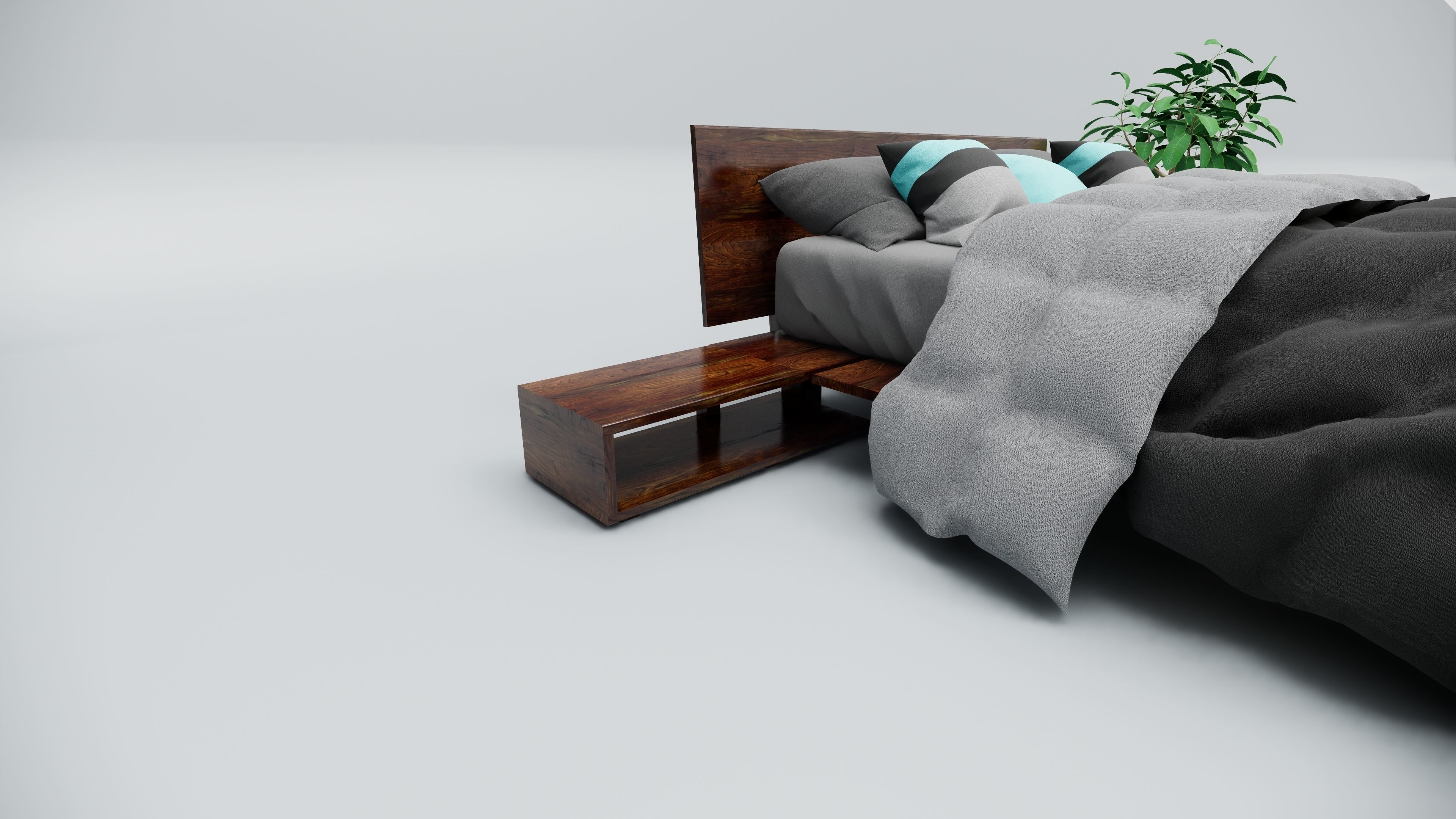 Revit Family Bed King 3D model | CGTrader