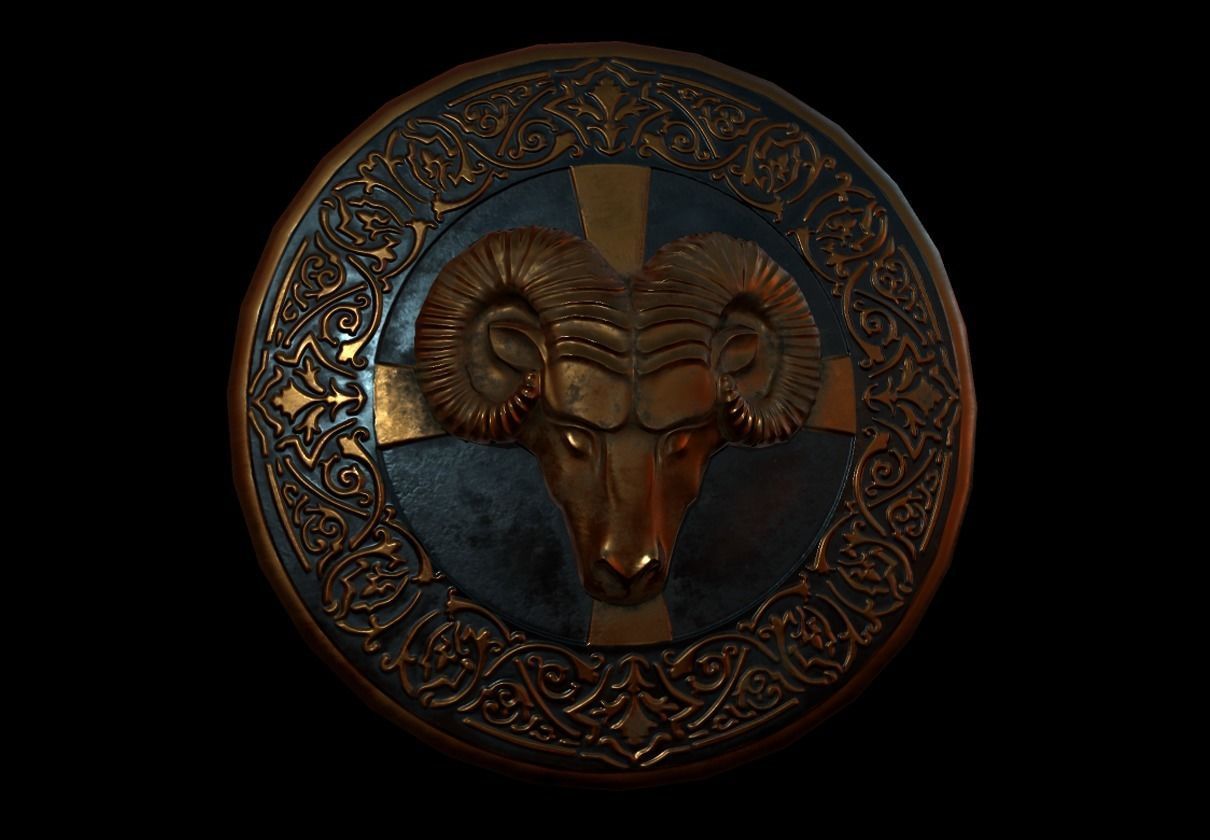 3D model Shield with ram head VR / AR / low-poly | CGTrader