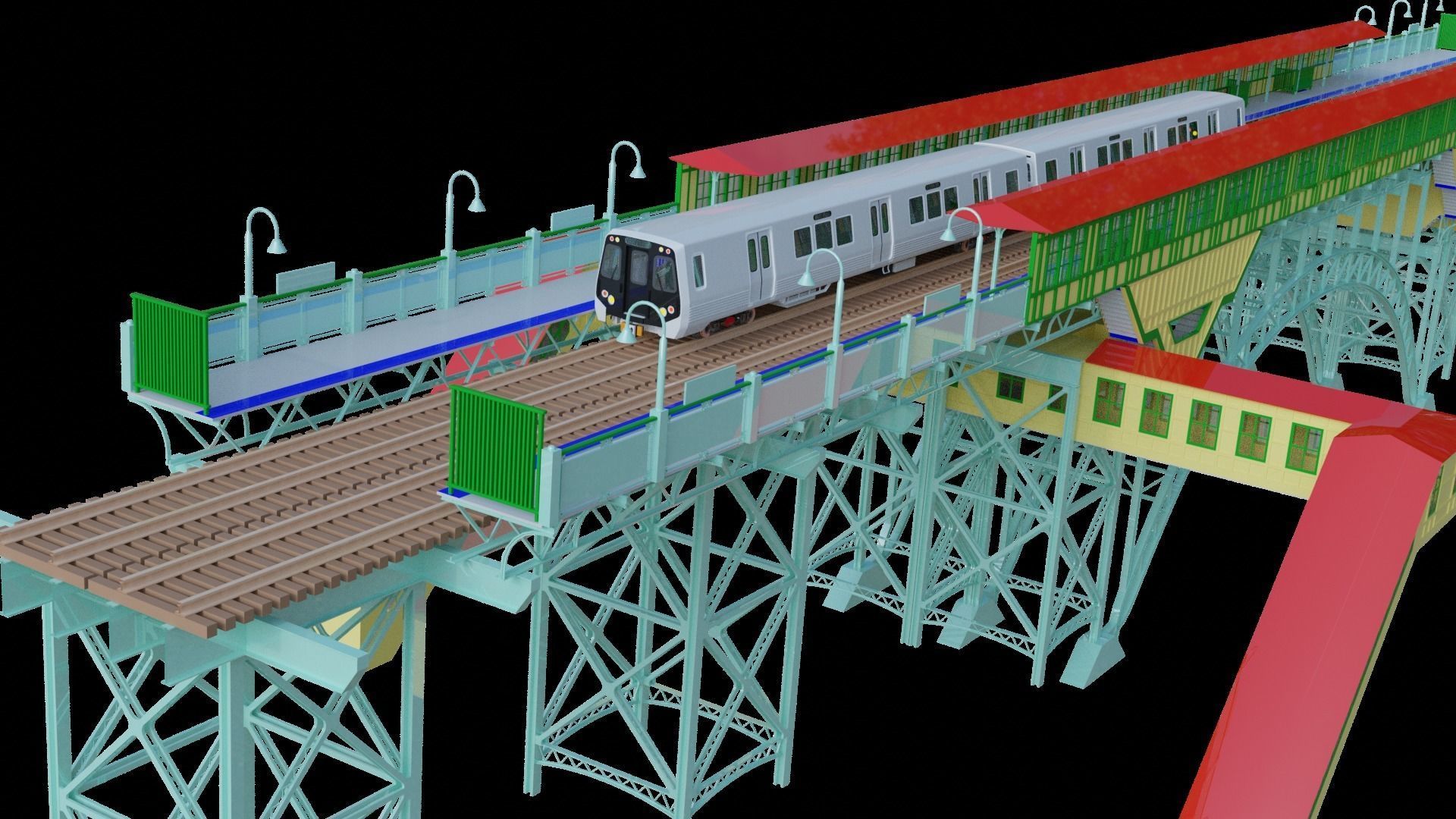 Metro scene 3D model | CGTrader