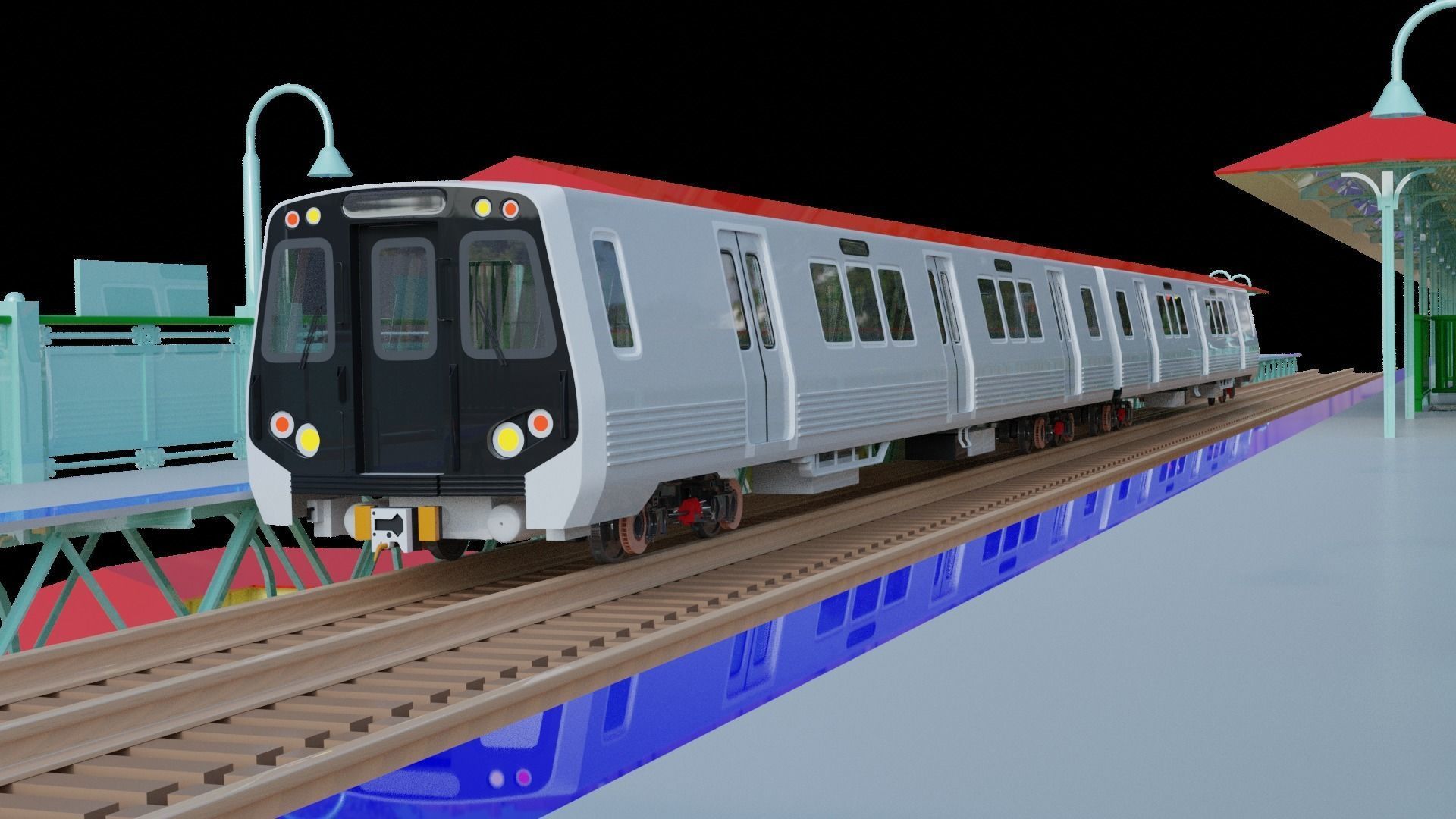 Metro scene 3D model | CGTrader