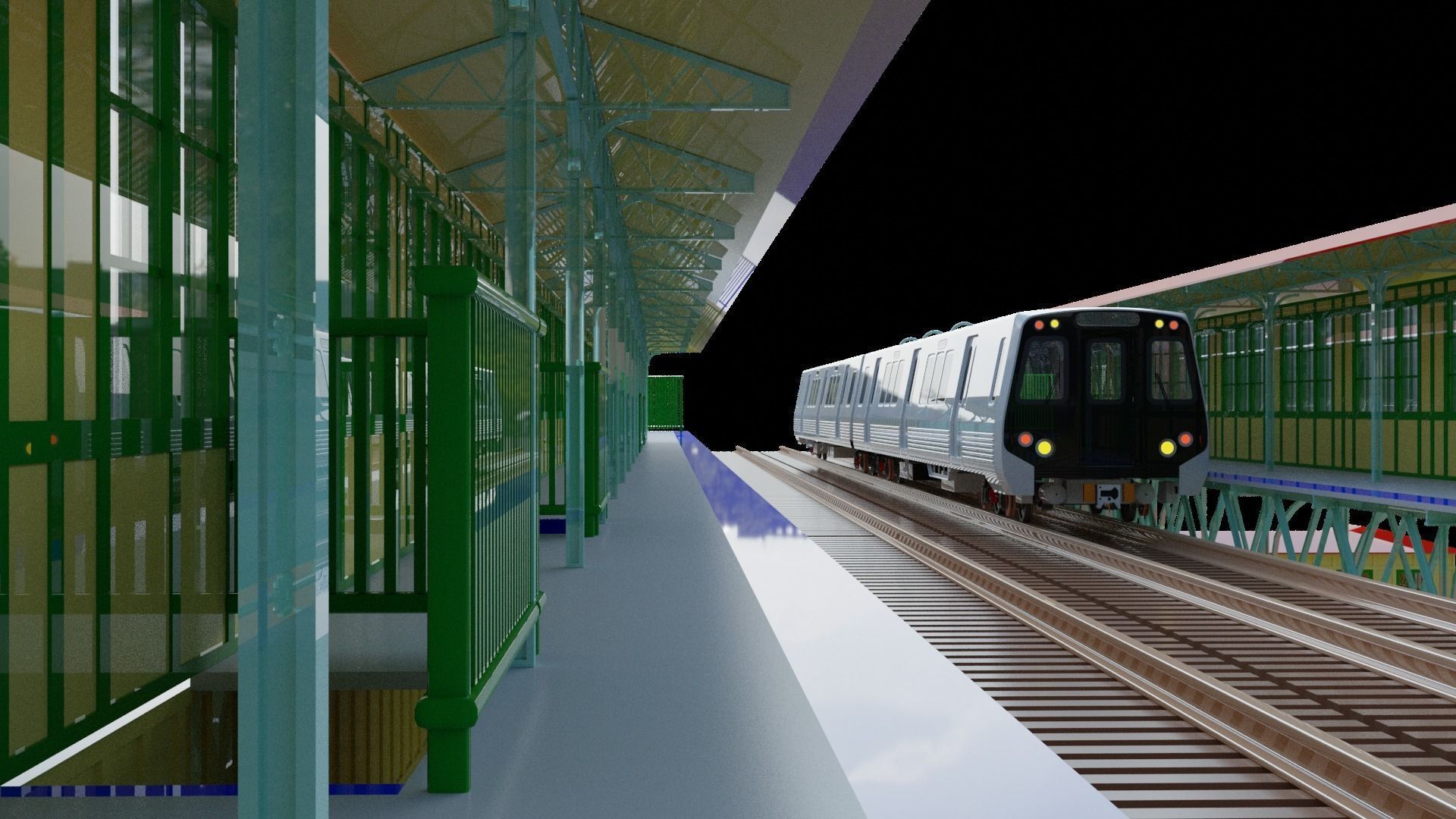 Metro scene 3D model | CGTrader