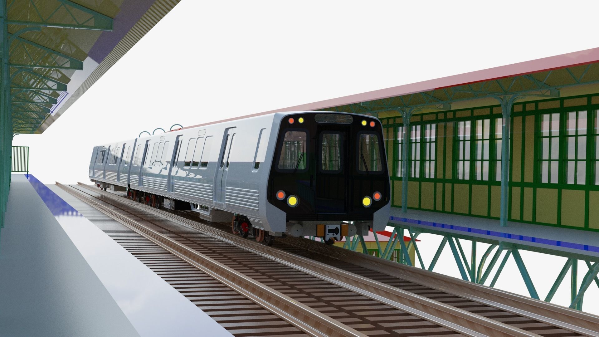 Metro scene 3D model | CGTrader