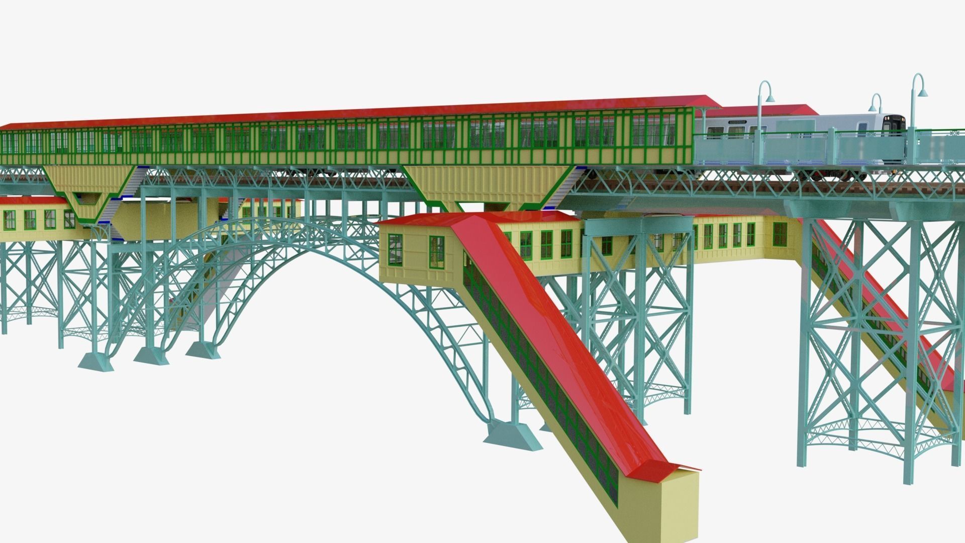 Metro scene 3D model | CGTrader