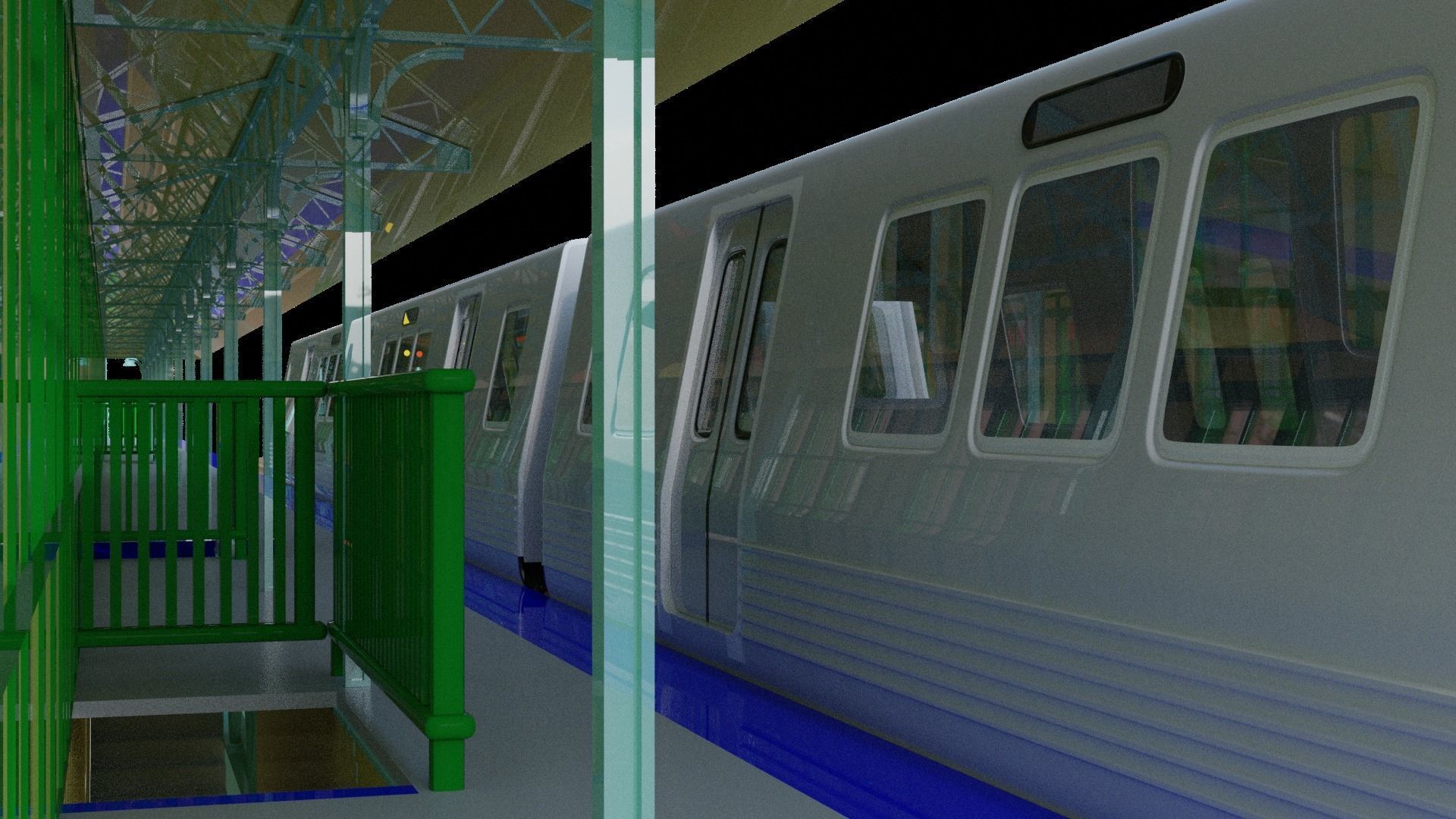 Metro scene 3D model | CGTrader