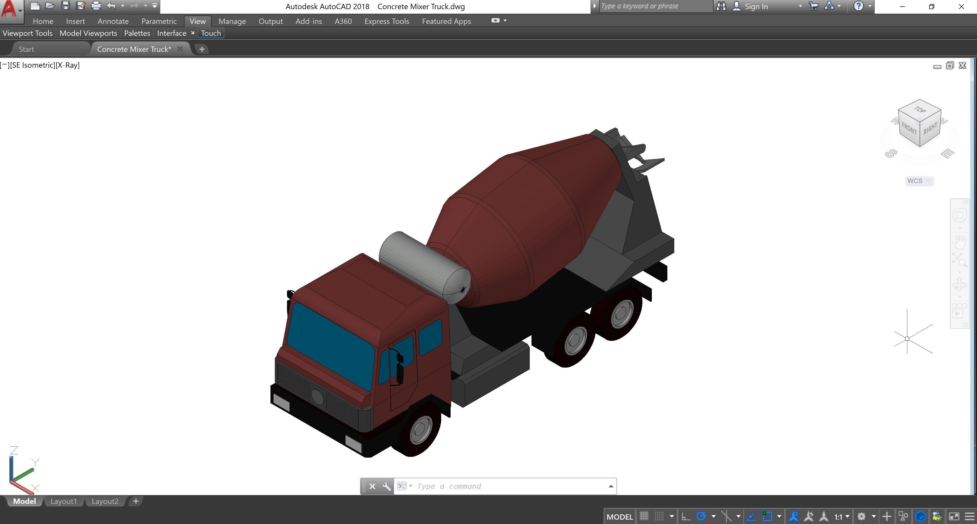 Concrete Mixer Truck - Revit Family 3D model | CGTrader