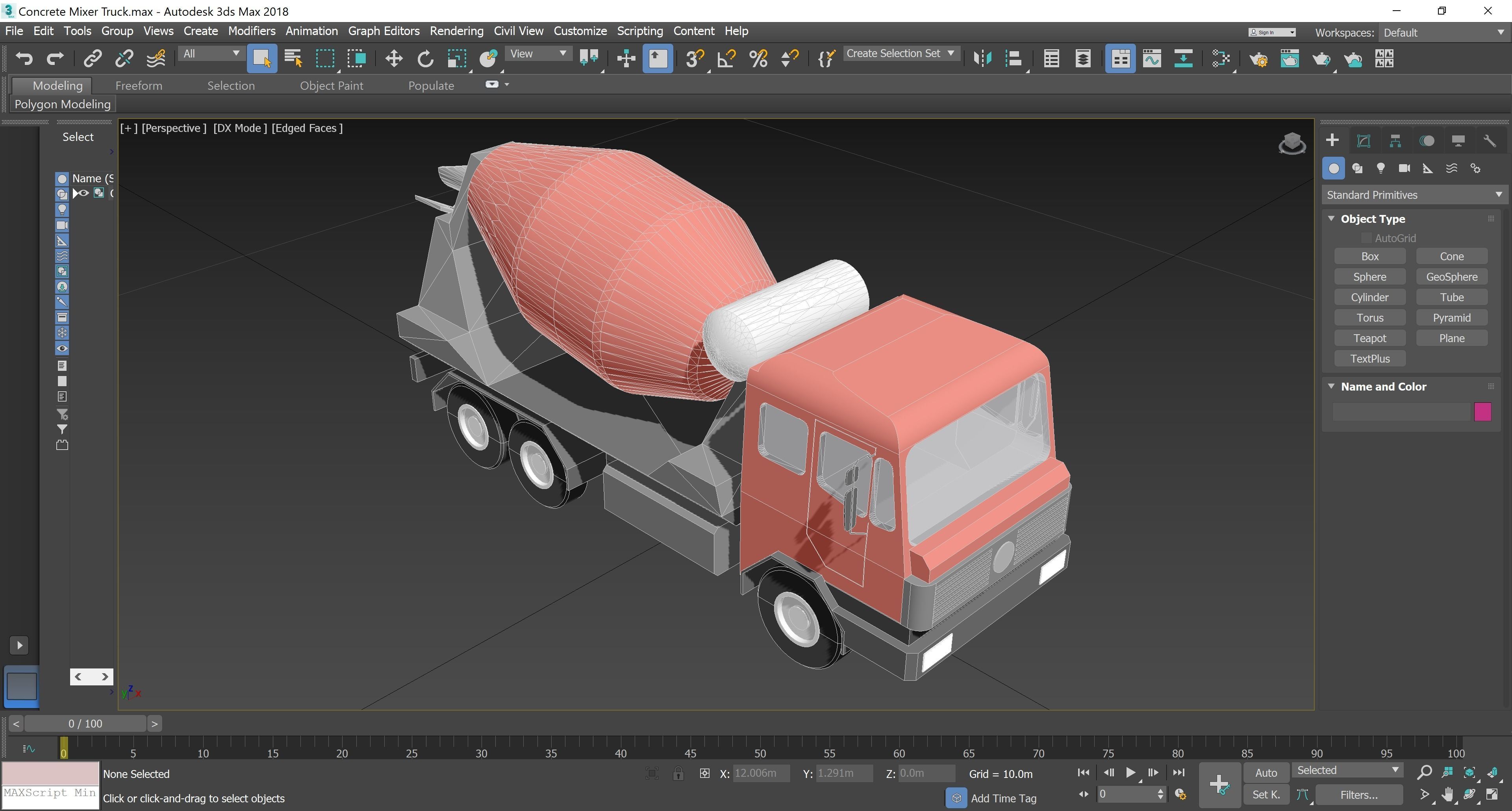 Concrete Mixer Truck - Revit Family 3D model | CGTrader