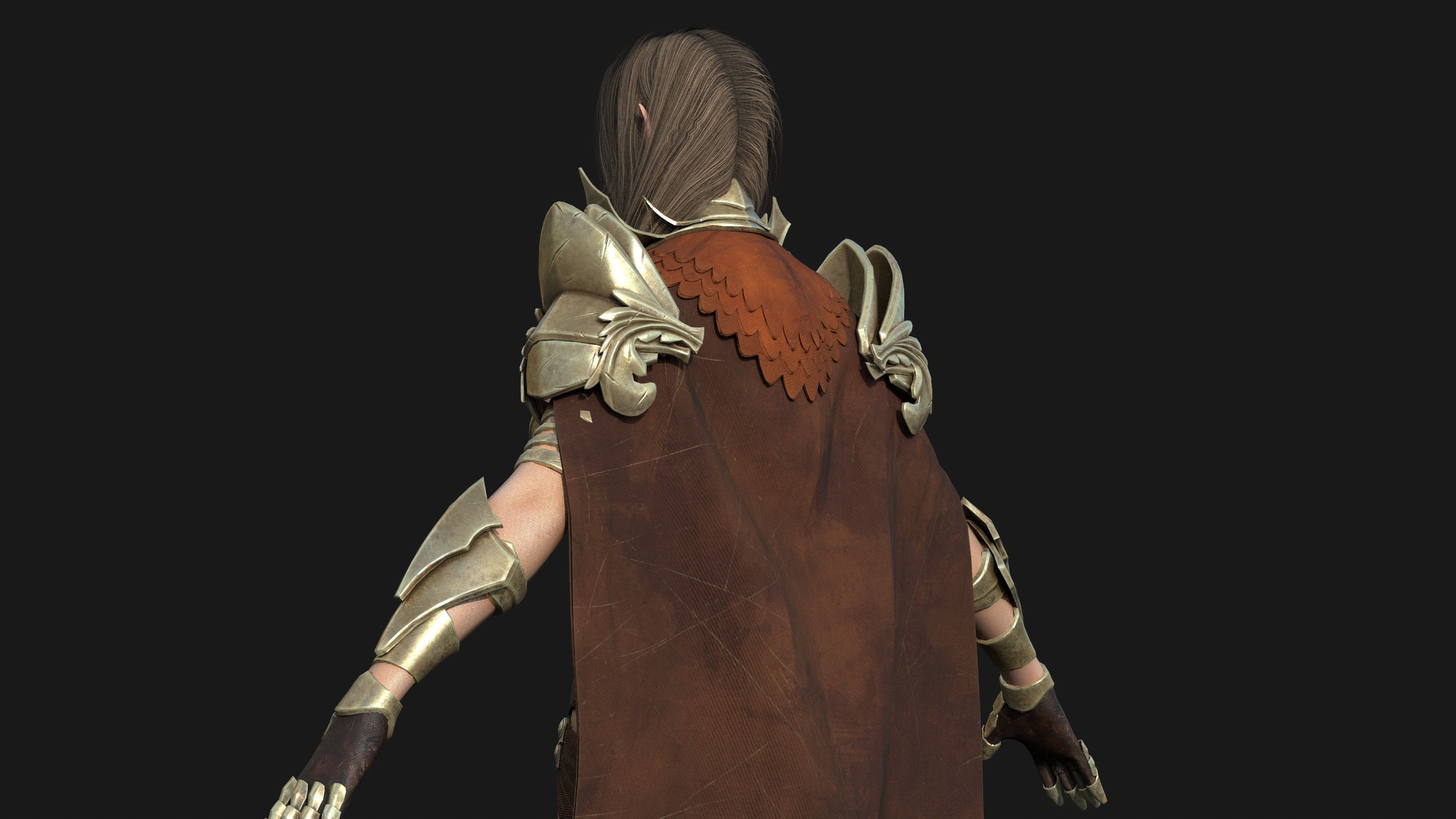 3D model Character - Valkyrie Warrior Girl Rigging Unreal VR / AR / low ...