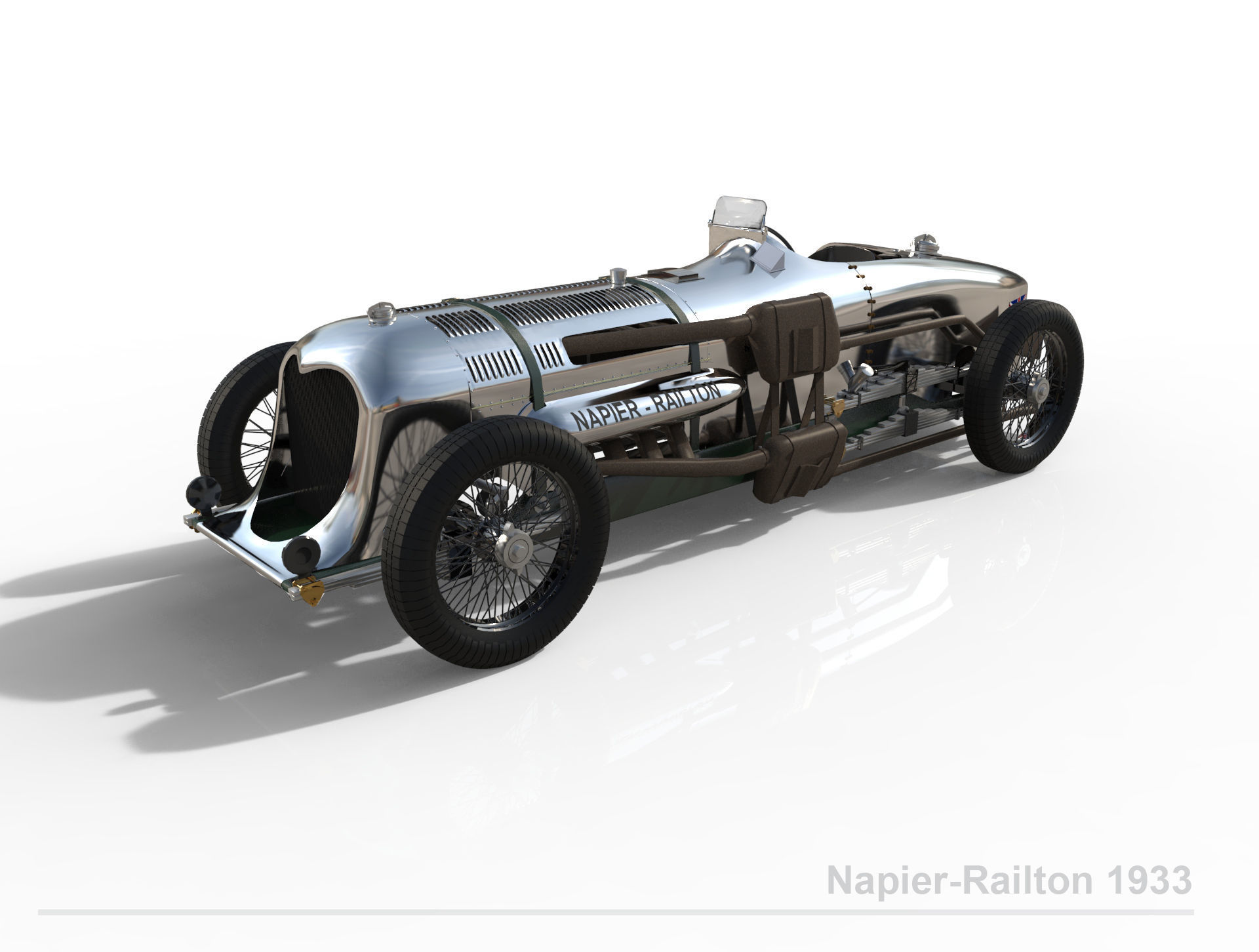 Napier-Railton Race Car 3D model | CGTrader