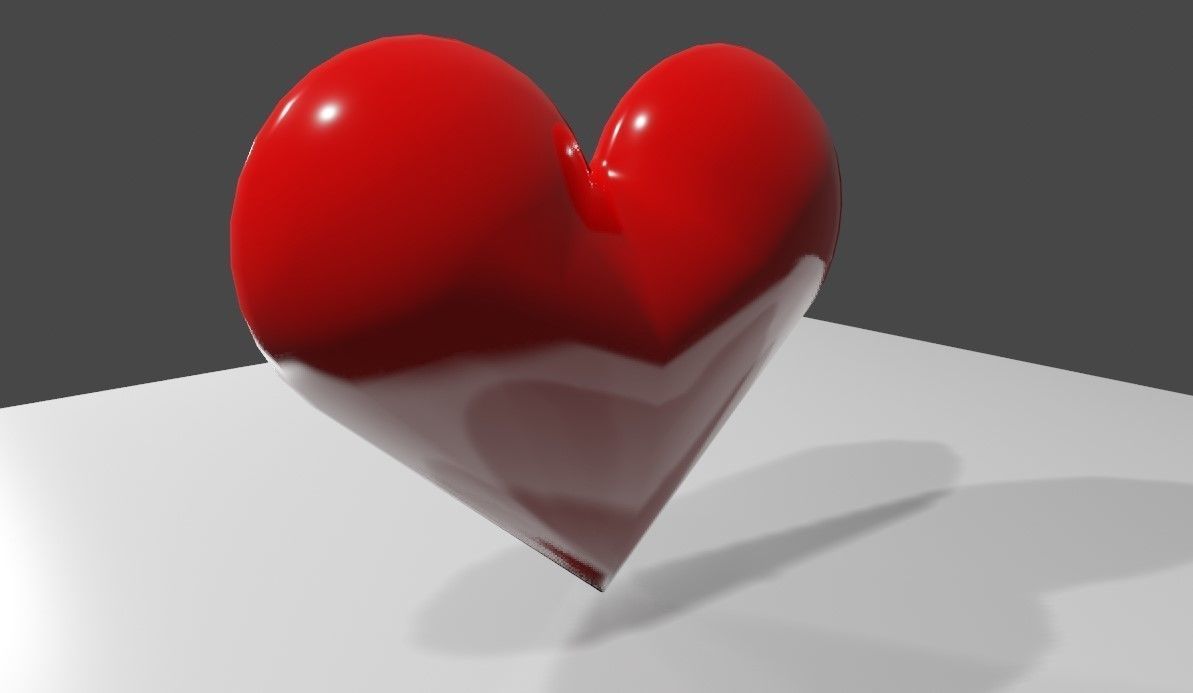 3D model Heart Low Poly - Material - Coracao VR / AR / low-poly | CGTrader