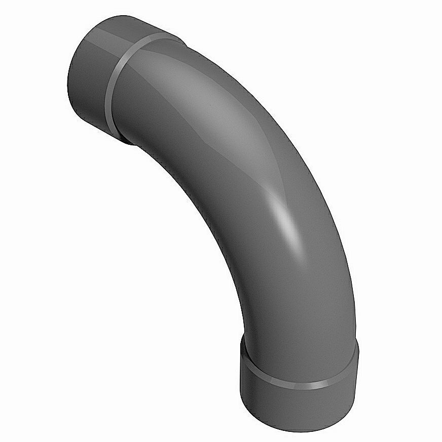 PVC Bends 90 Degrees - Socket Ends free 3D model | CGTrader